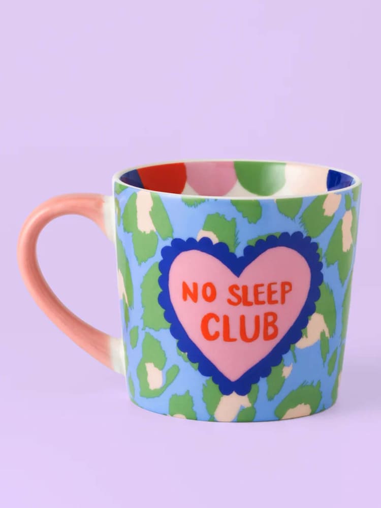 Buy Eleanor Bowmer Multi Caffeine Queen & Leopard No Sleep Club Mug Set ...