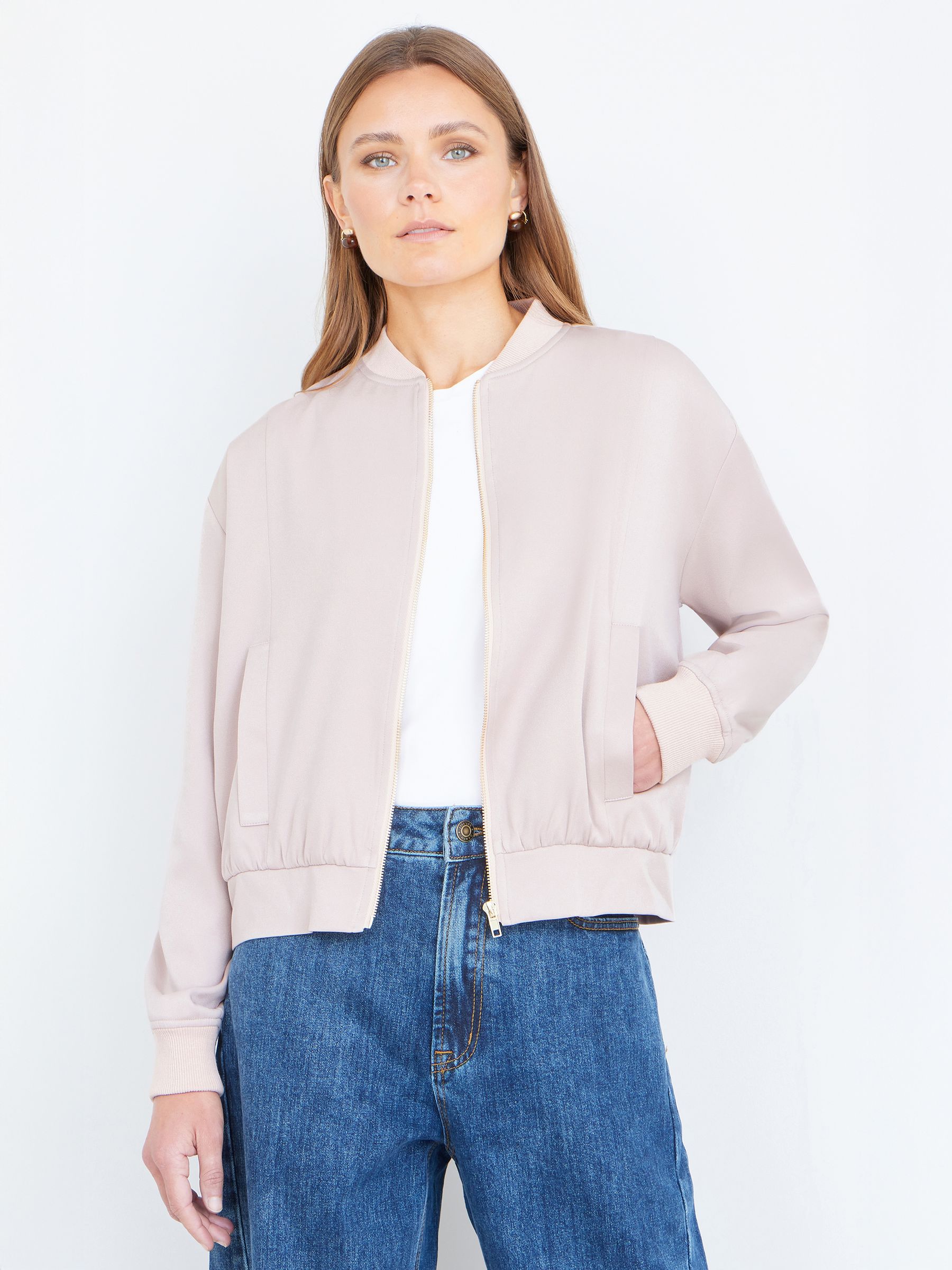 Buy Yumi Natural Relaxed Lightweight Bomber Jacket from the Next UK ...