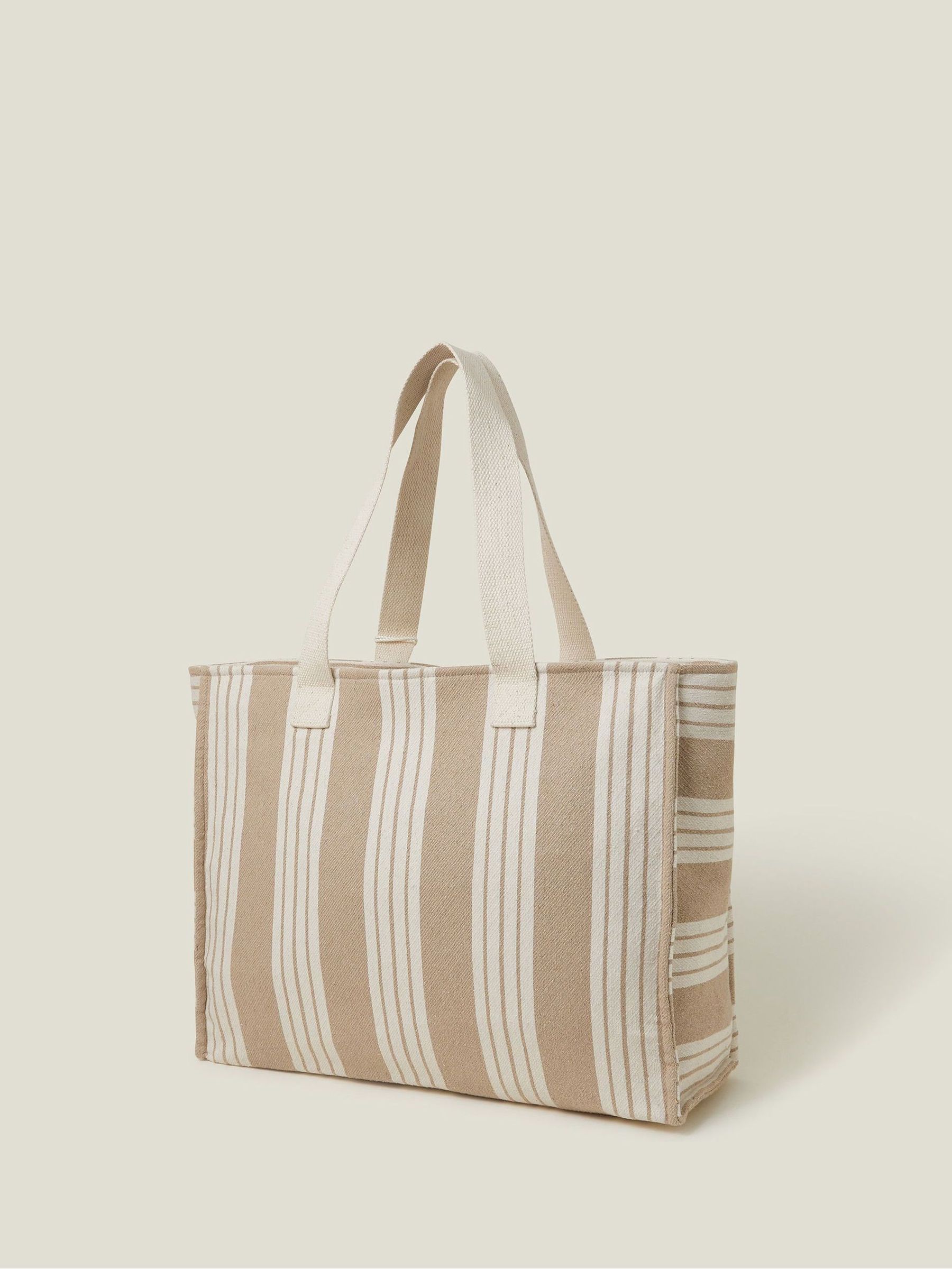 Buy Accessorize Natural Large Stripe Beach Bag from the Next UK online shop