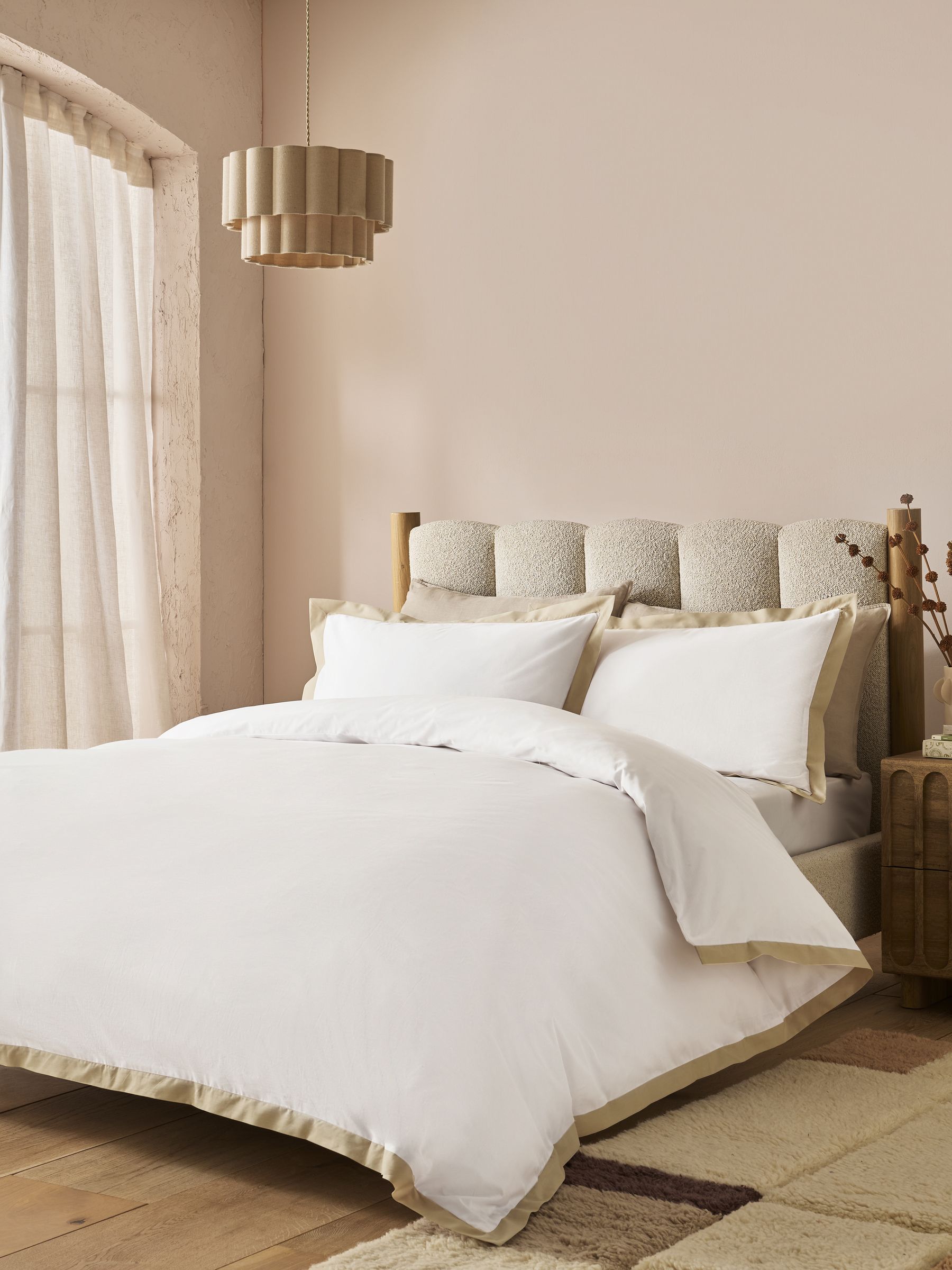 Buy Natural Cotton Rich Oxford Duvet Cover and Pillowcase Set from the ...