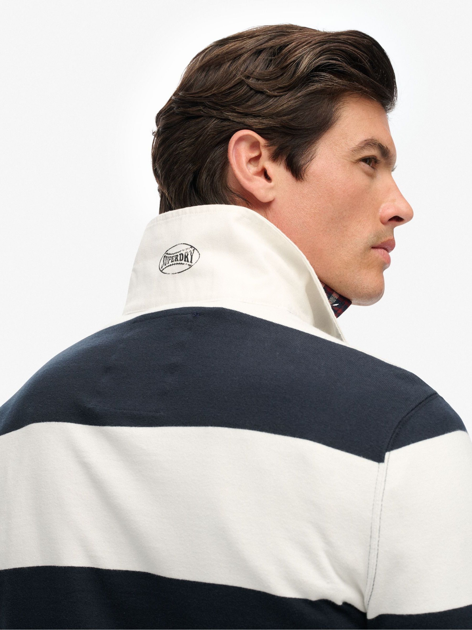 Buy Superdry Blue Vintage Athletic Stripe Rugby Top from Next Peru