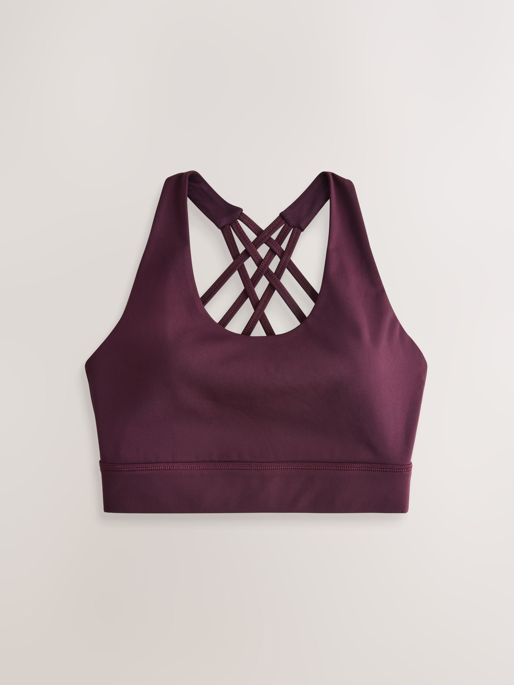 Buy Burgundy Red Active Cross Back Sports Bra from Next Israel