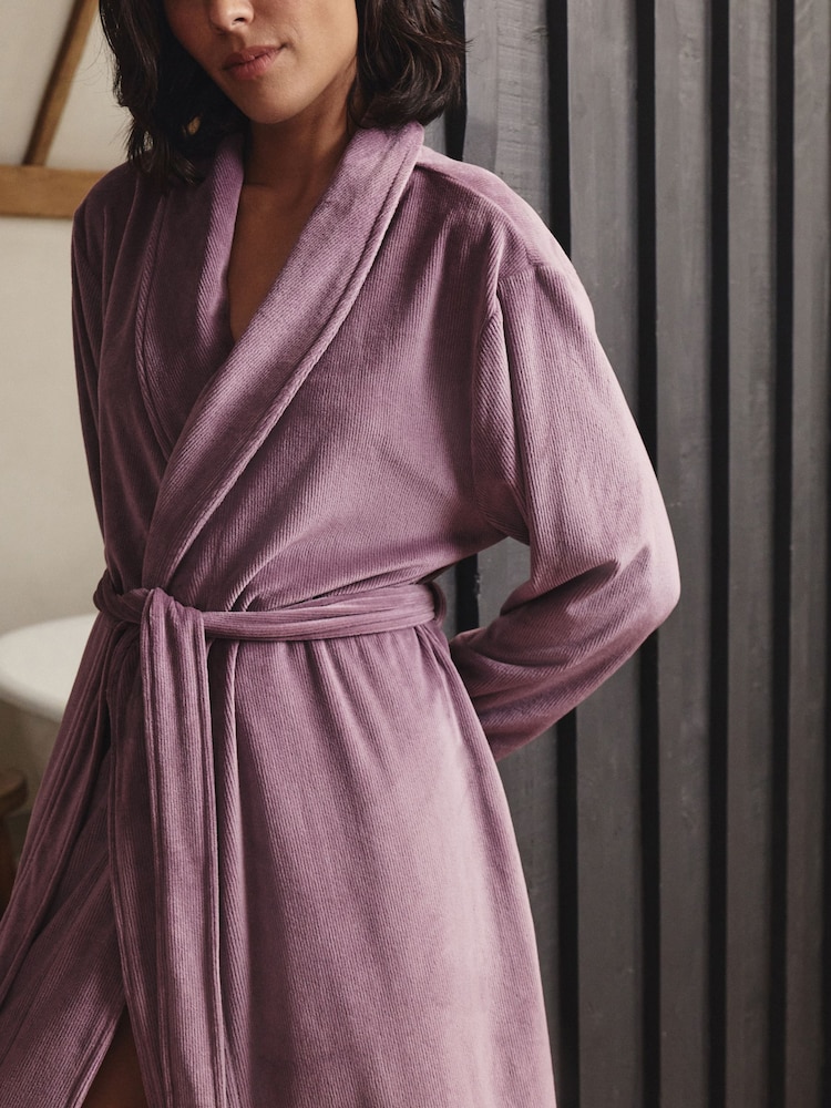 Buy Mauve Purple - Studio Cosy Cord Dressing Gown from Next Romania