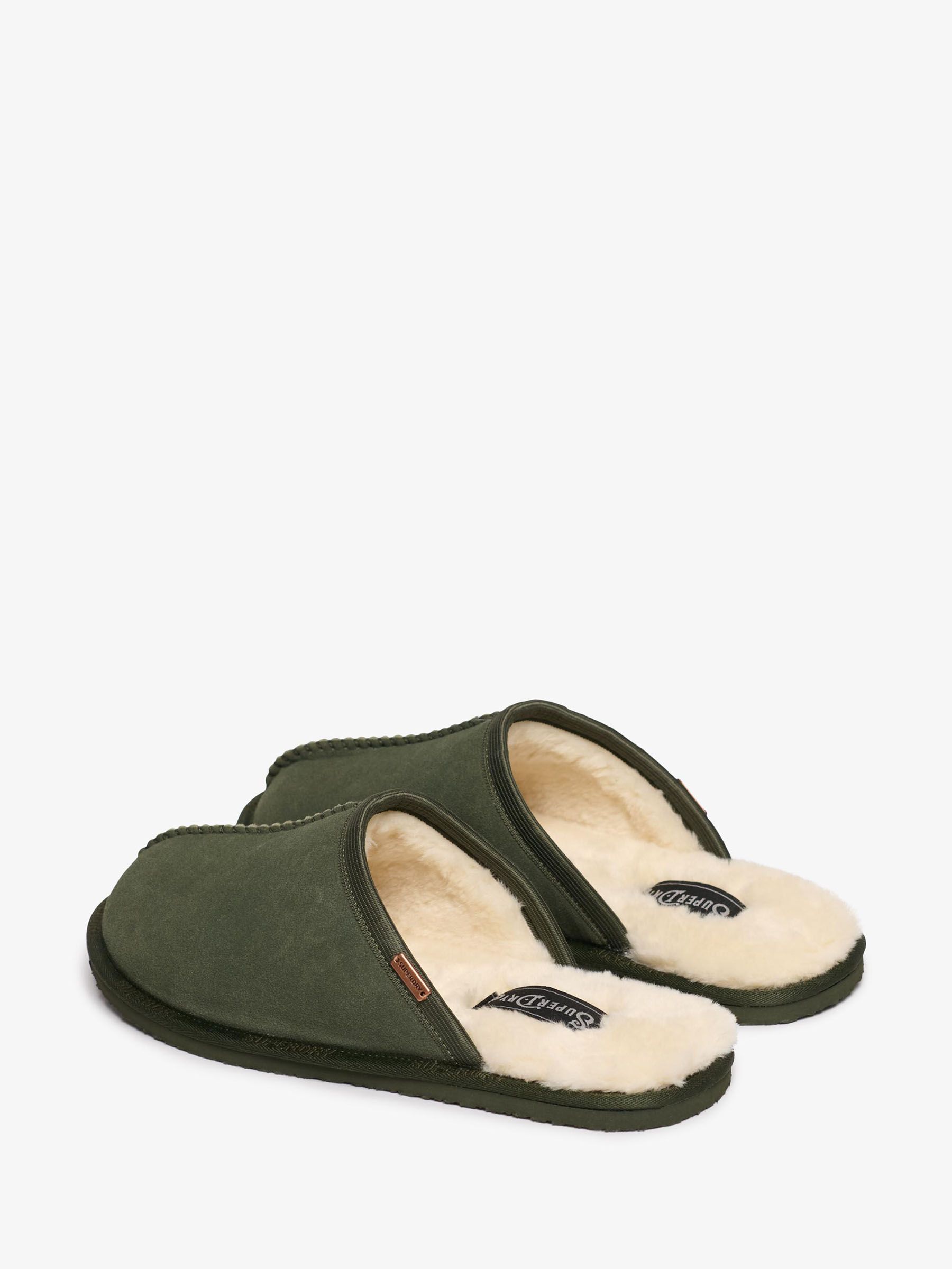 Buy Superdry Green Faux Suede Mule Slippers from the Next UK online shop