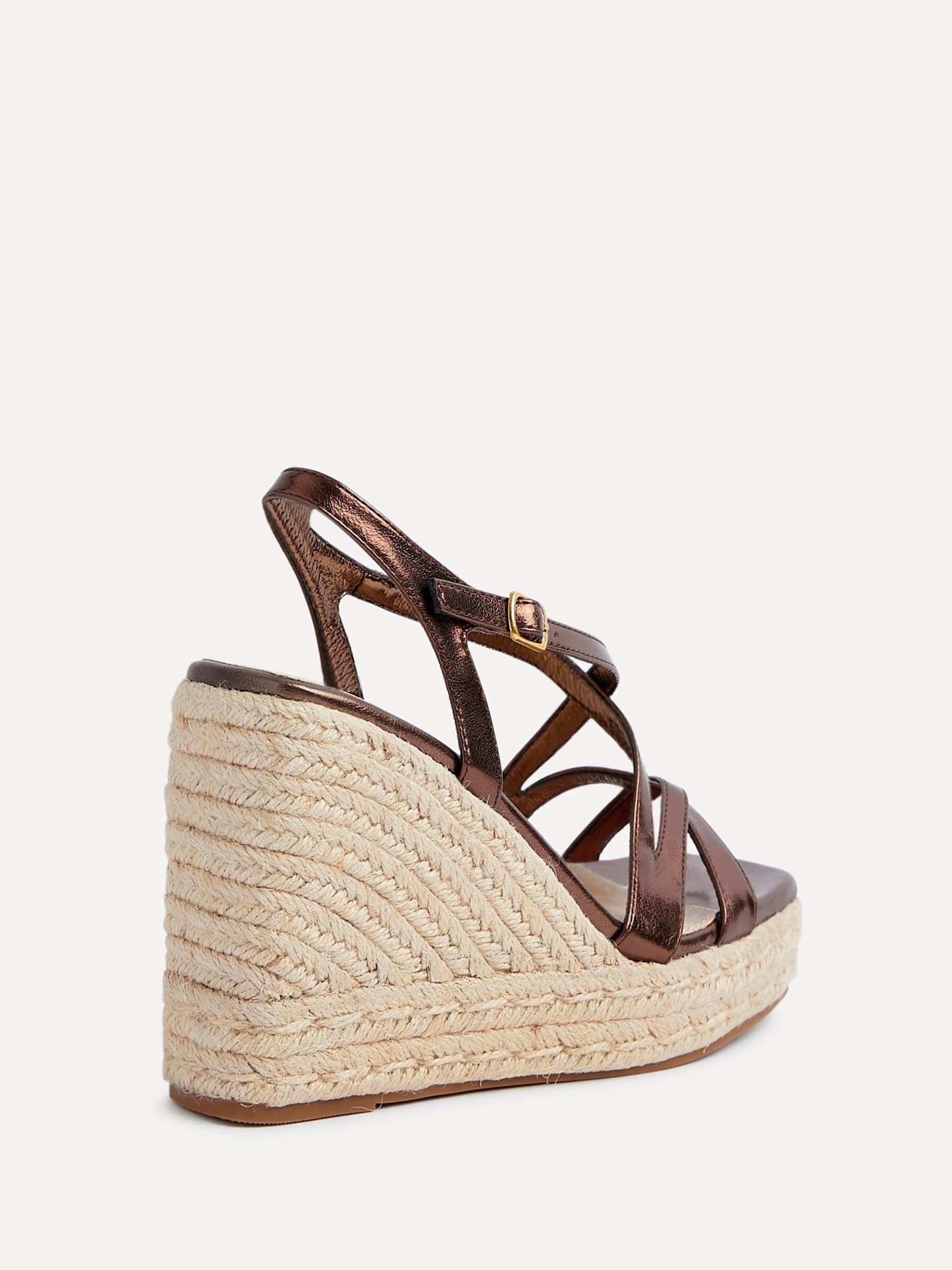 Buy Linzi Metallic Lexie Strappy Square Toe Wedges from the Next UK ...