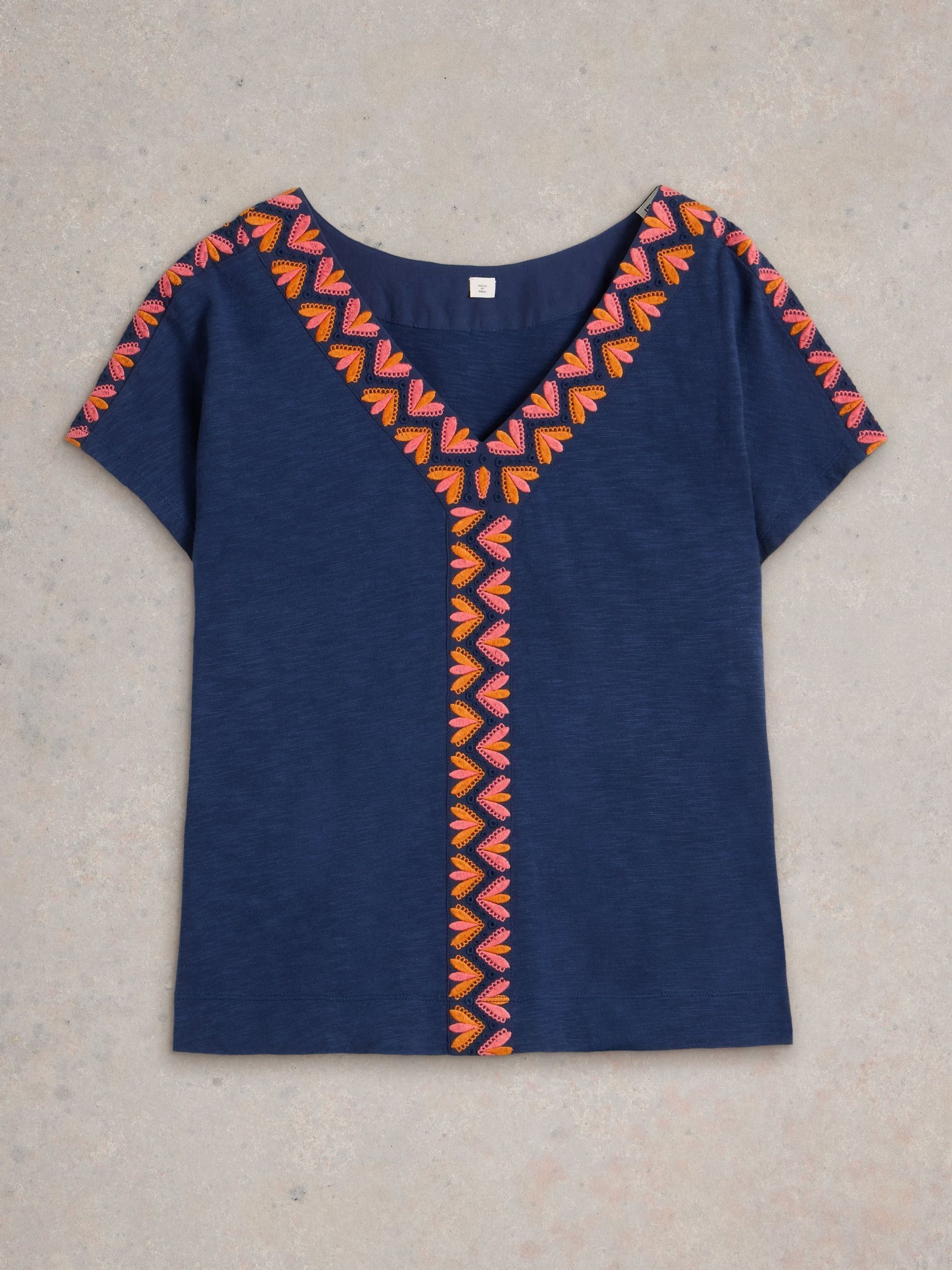 Buy White Stuff Blue Neva Embroidered Top from the Next UK online shop