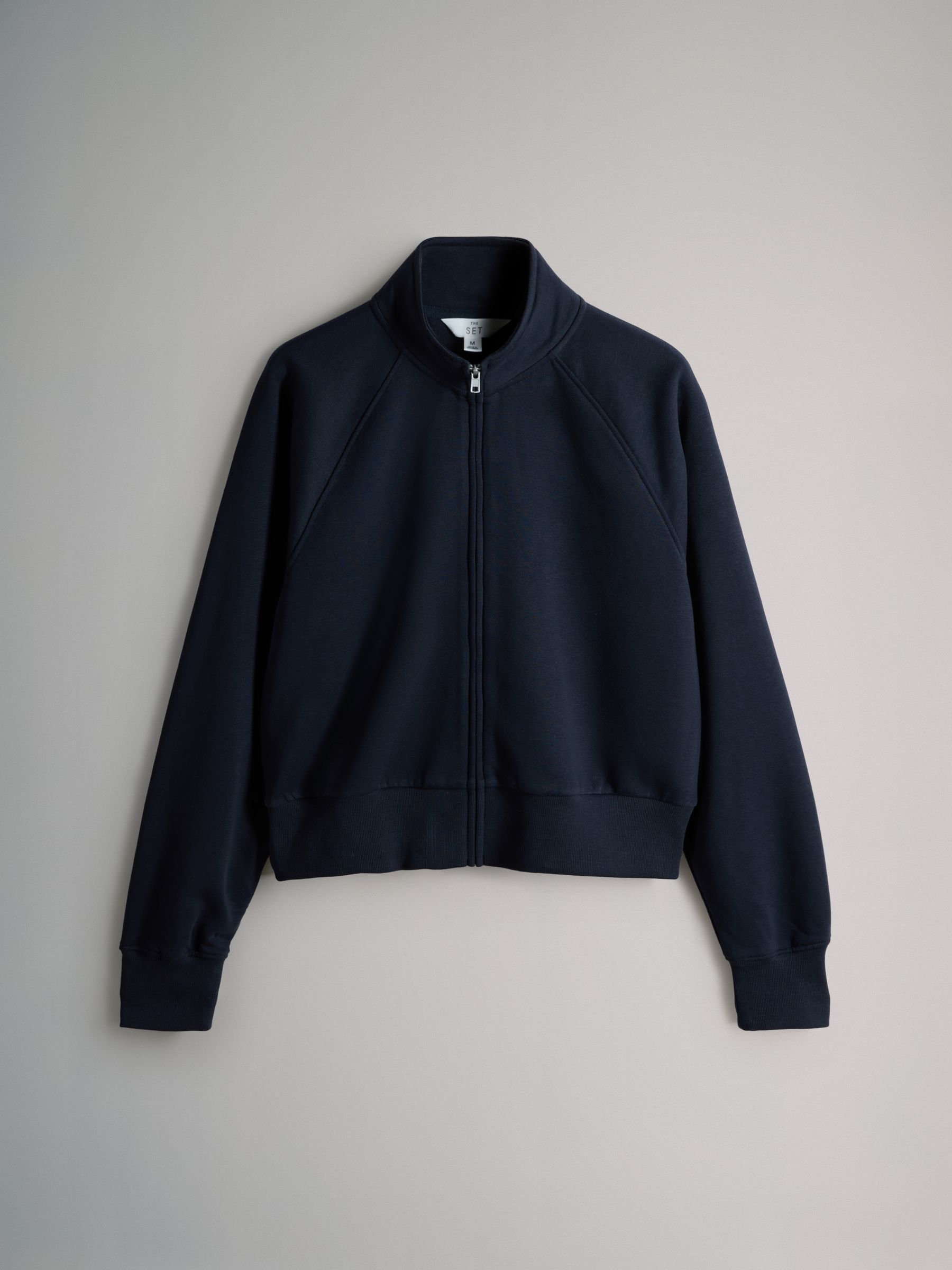 Buy The Set 2 Pack Zip Cropped Funnel Neck Jackets Pink/Navy Blue from ...