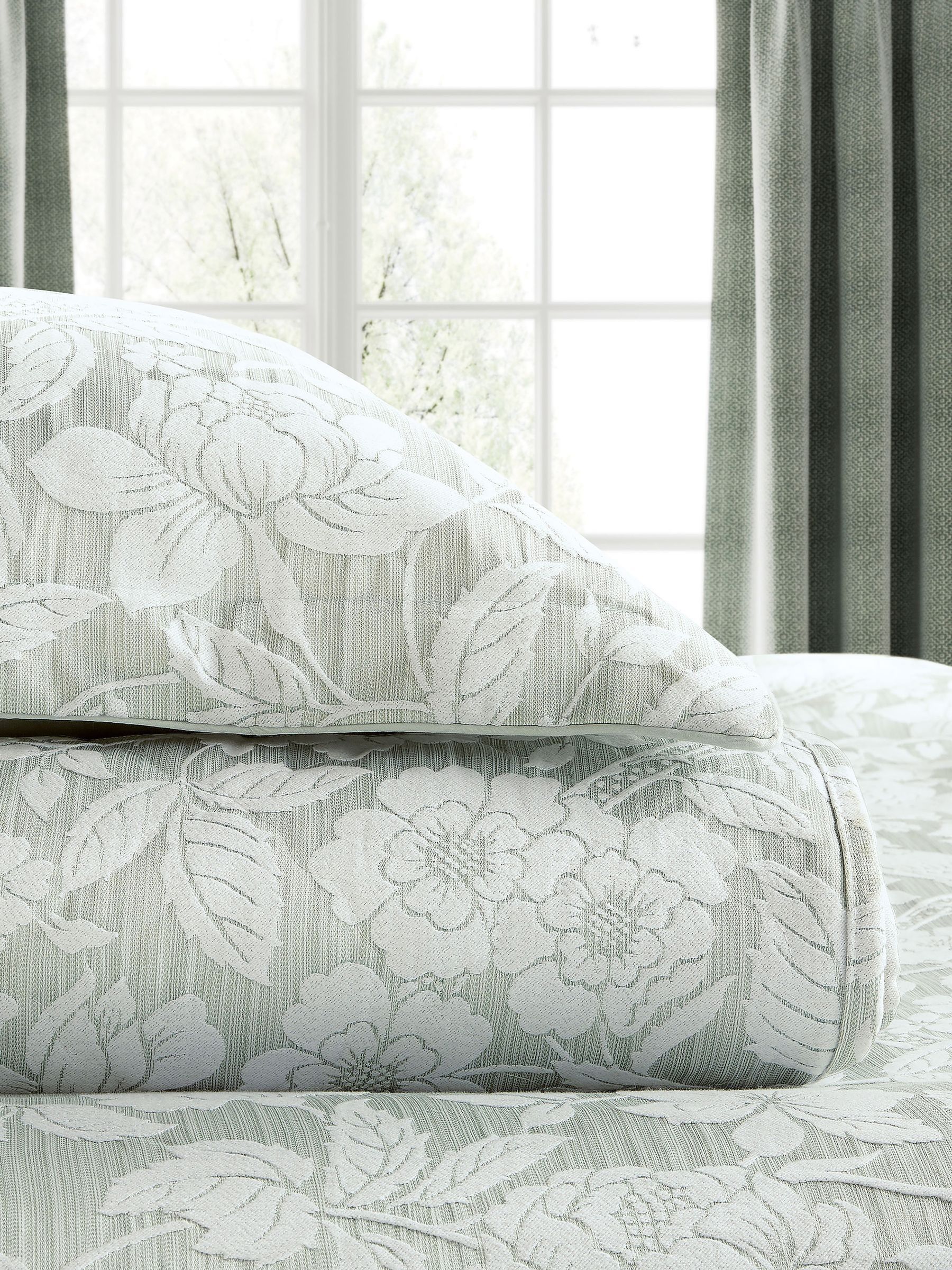 Buy Sanderson Aqua Pyramus Reversible Duvet Cover and Pillowcase Set ...