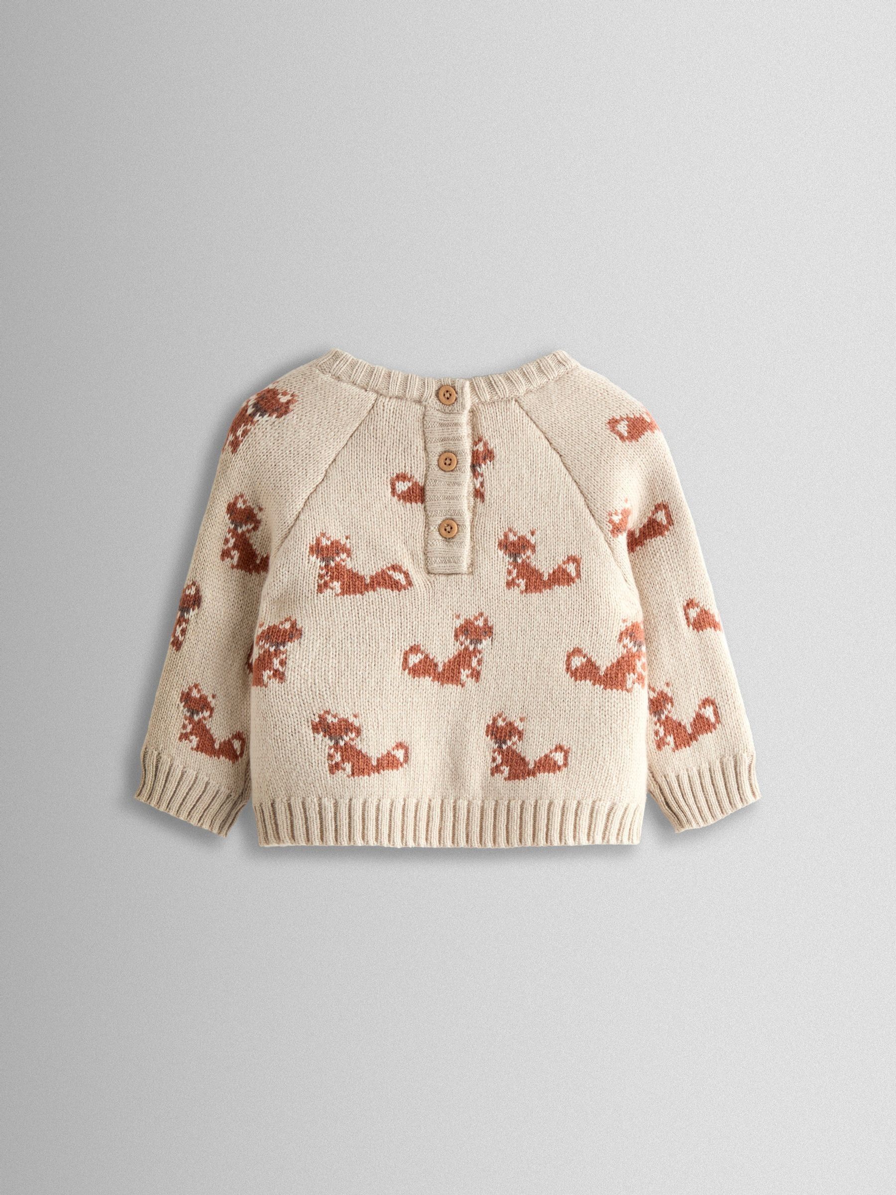 Buy JoJo Maman Bébé Natural Fox Knit Top & Bottom Set from Next Ireland