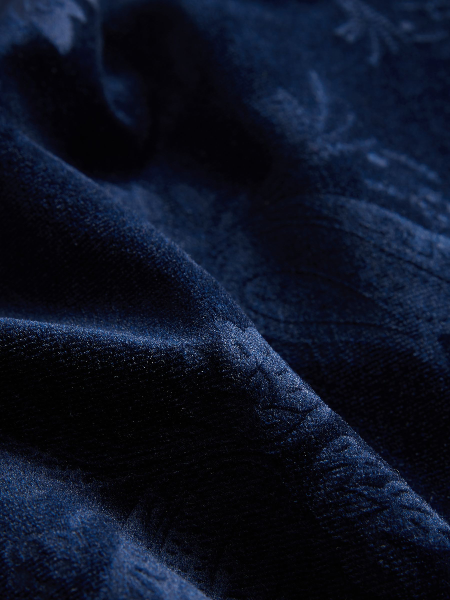 Buy Navy Blue Velvet Embossed Wide Leg Trousers from the Next UK online ...
