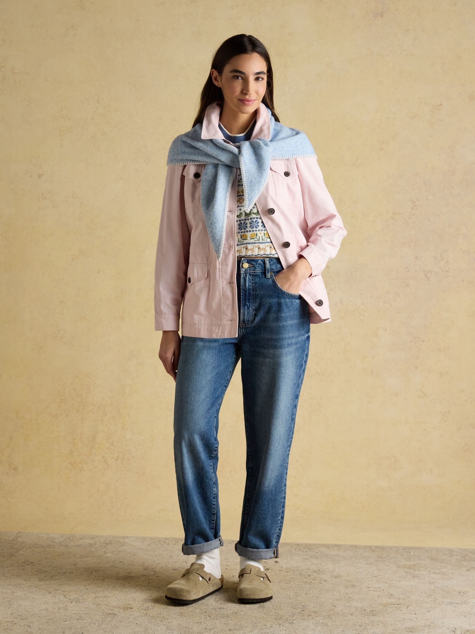 Buy Joules Kendra Blue Triangle Scarf from Next Thailand