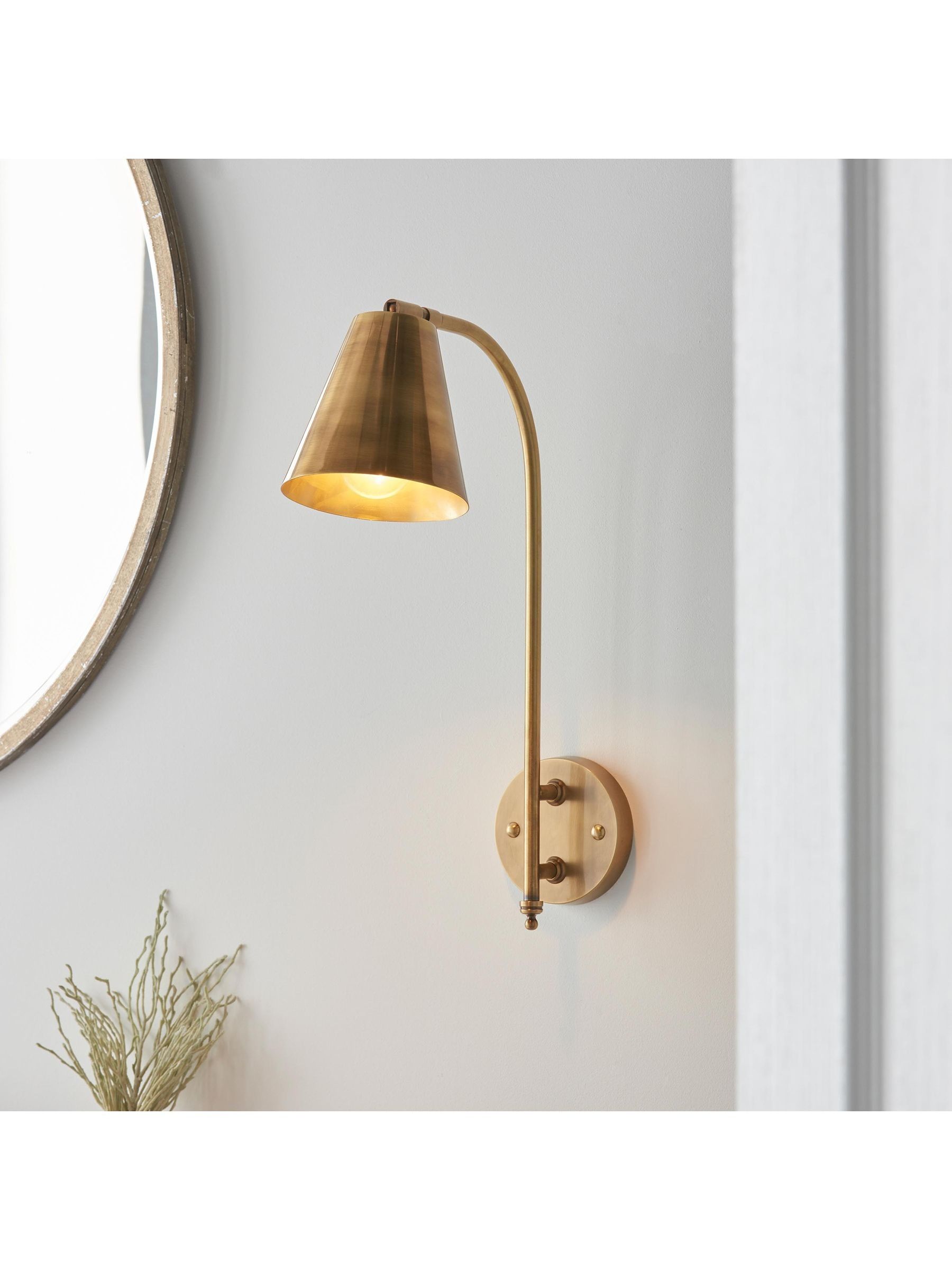 Buy Gallery Home Gold Radiance 1 Wall Light from the Next UK online shop