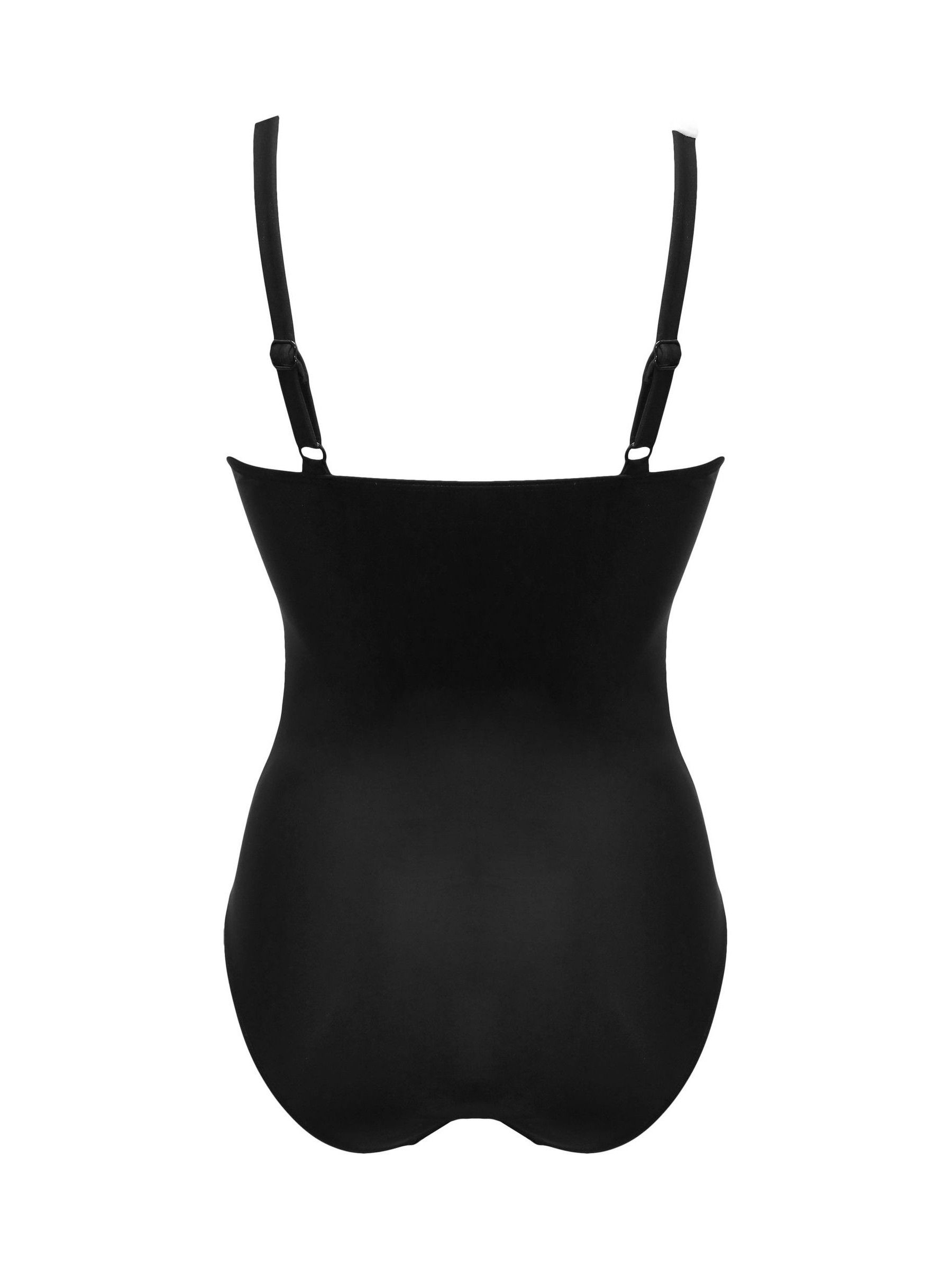 Buy Pour Moi Black Genoa One Shoulder Tummy Control Swimsuit from the ...