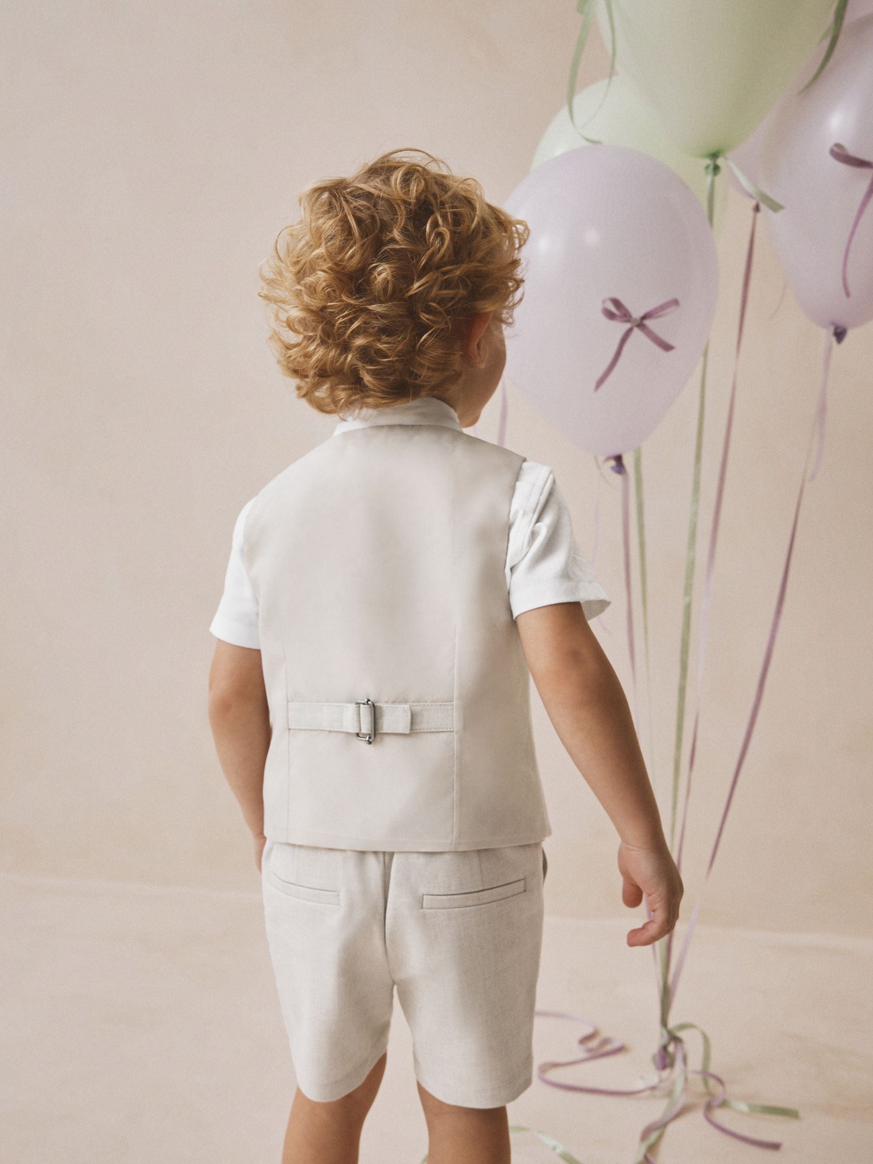 Buy Neutral Waistcoat, Shirt, Shorts & Tie Set (3mths-9yrs) from Next ...