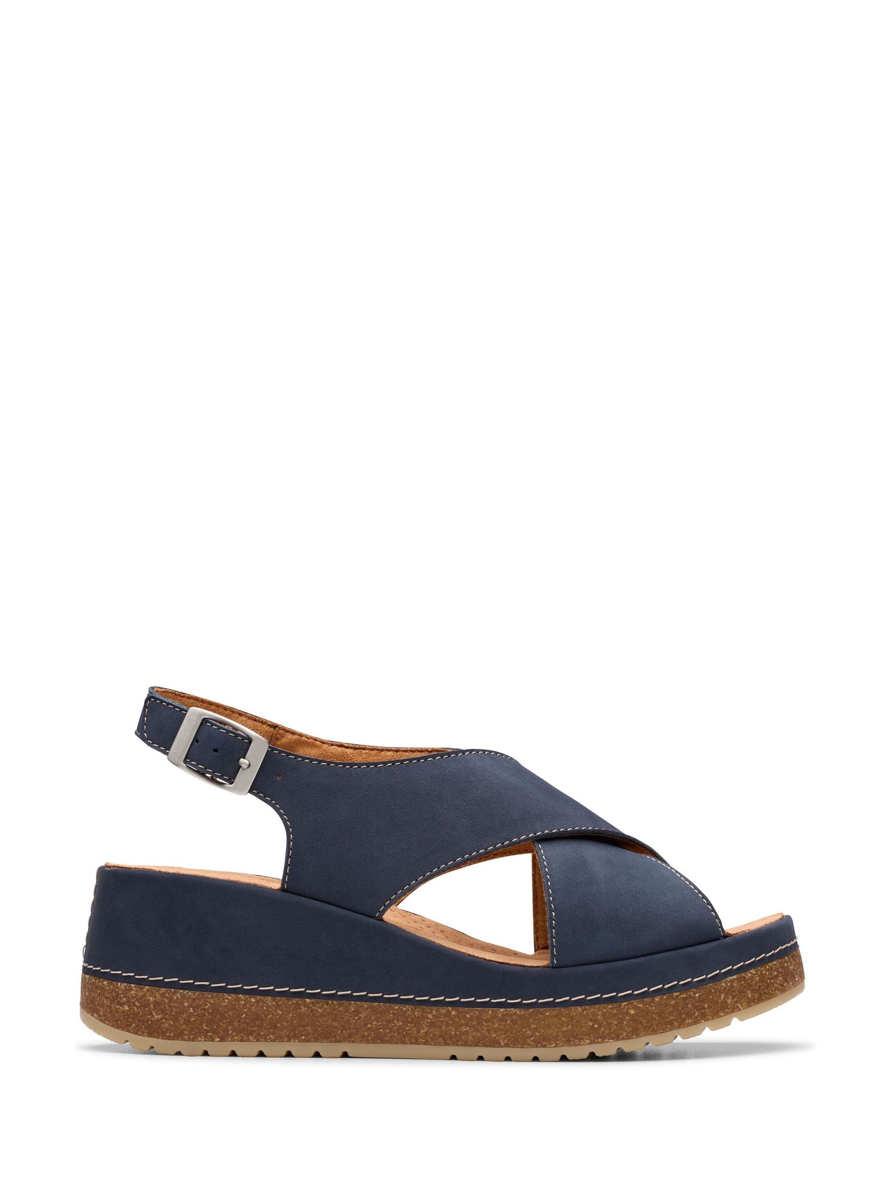 Buy Clarks Blue Nubuck Kassanda Step Sandals from the Next UK online shop