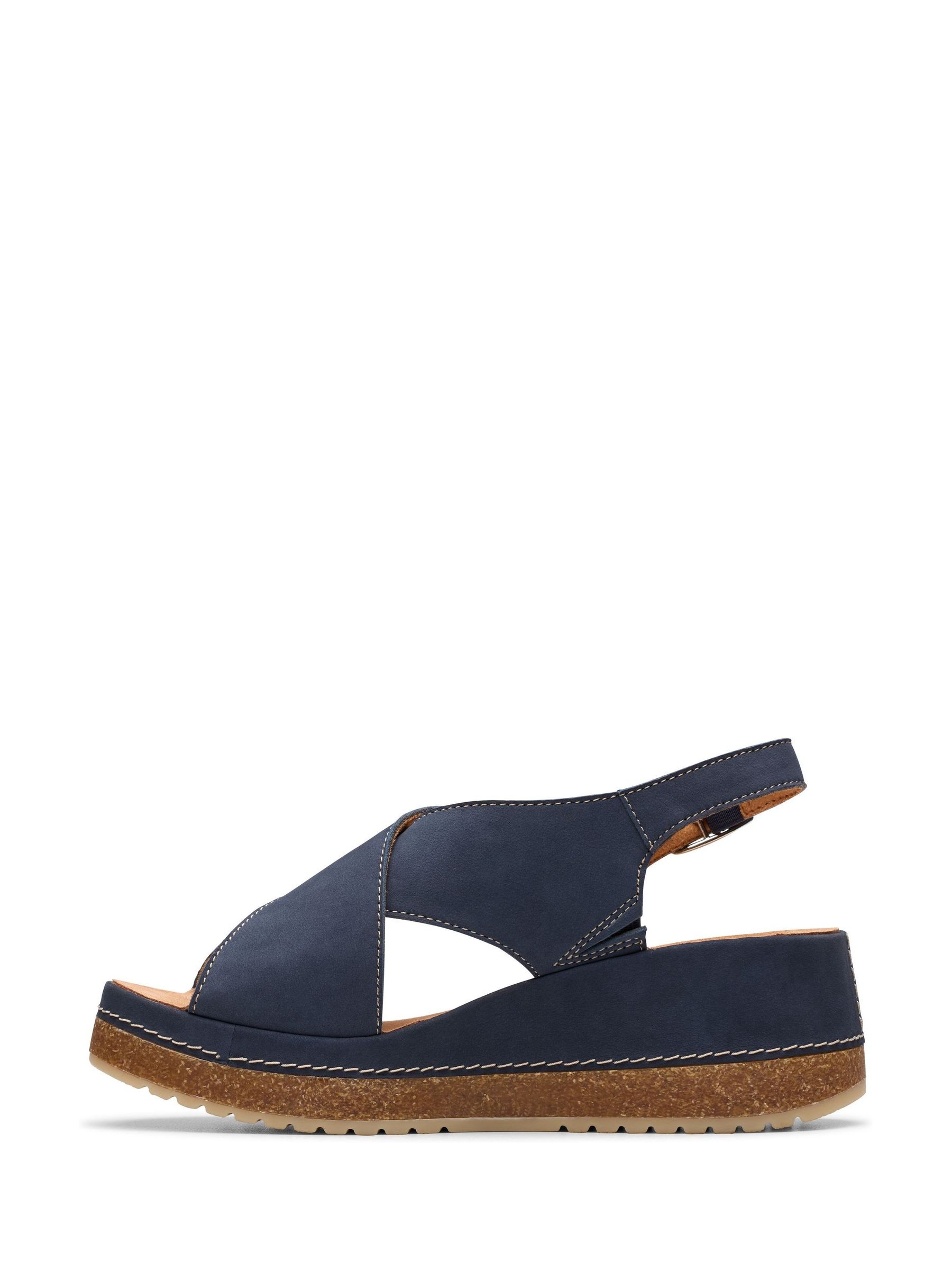 Buy Clarks Blue Nubuck Kassanda Step Sandals from the Next UK online shop