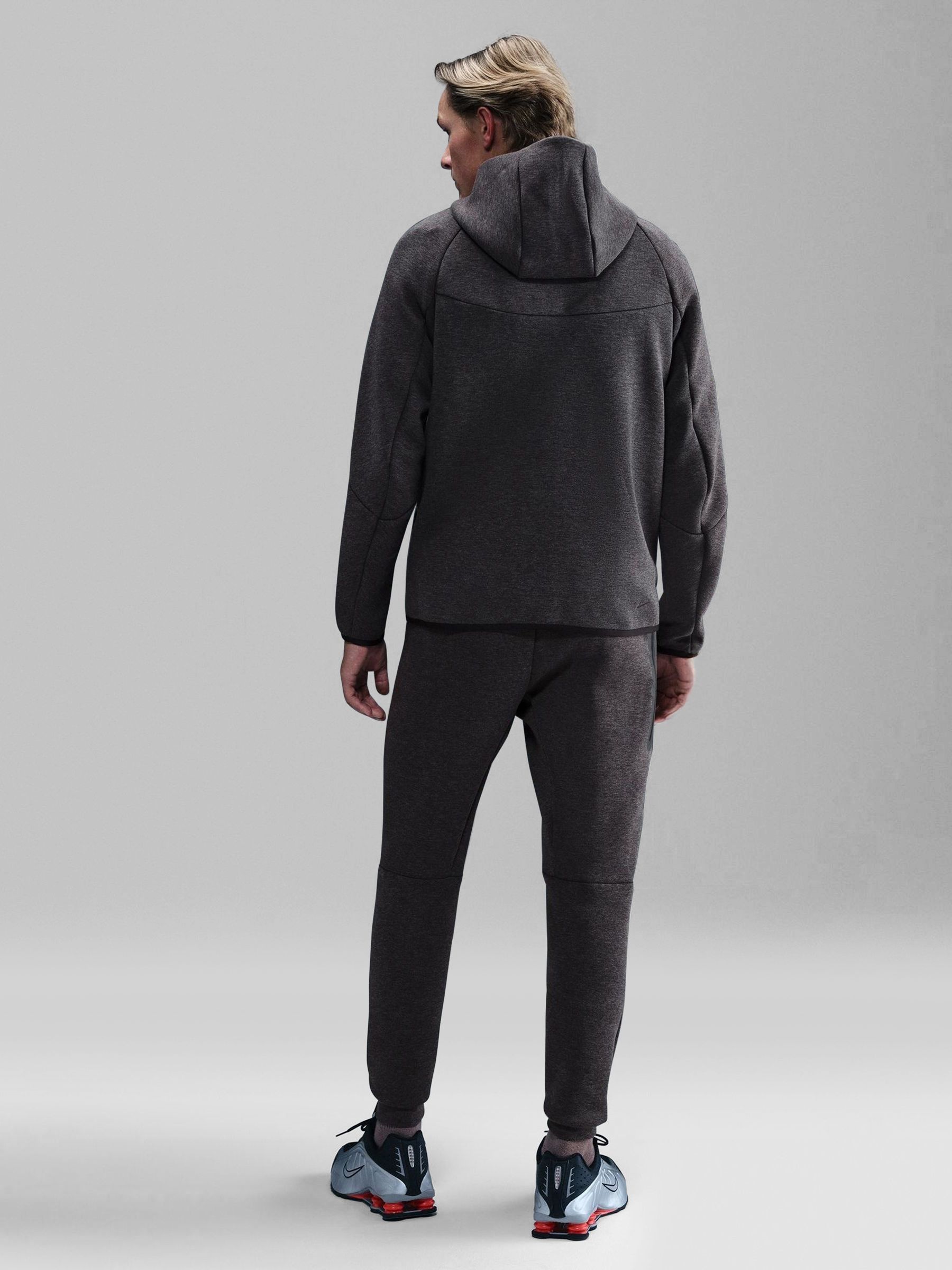 Buy Nike Black Heather Tech Fleece Zip Through Hoodie from the Next UK ...