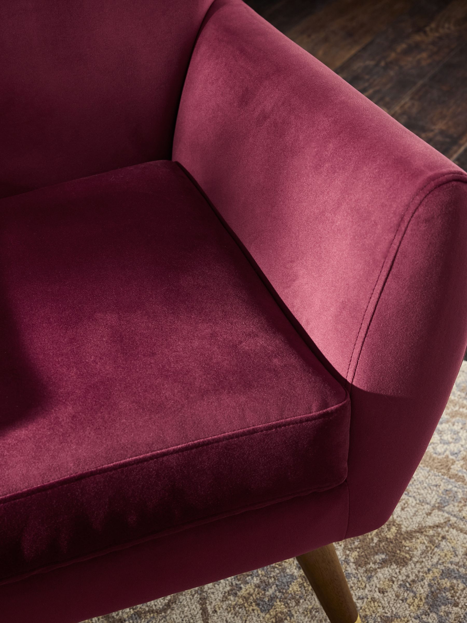 Buy Soft Velvet Cranberry Red Wilson Highback Armchair from Next Ireland
