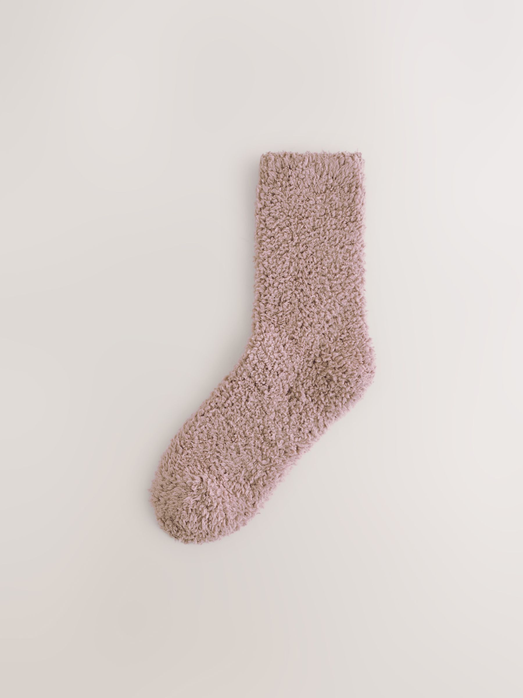 Buy Purple/Mauve Teddy Borg Cosy Socks 2 Pack from the Next UK online shop