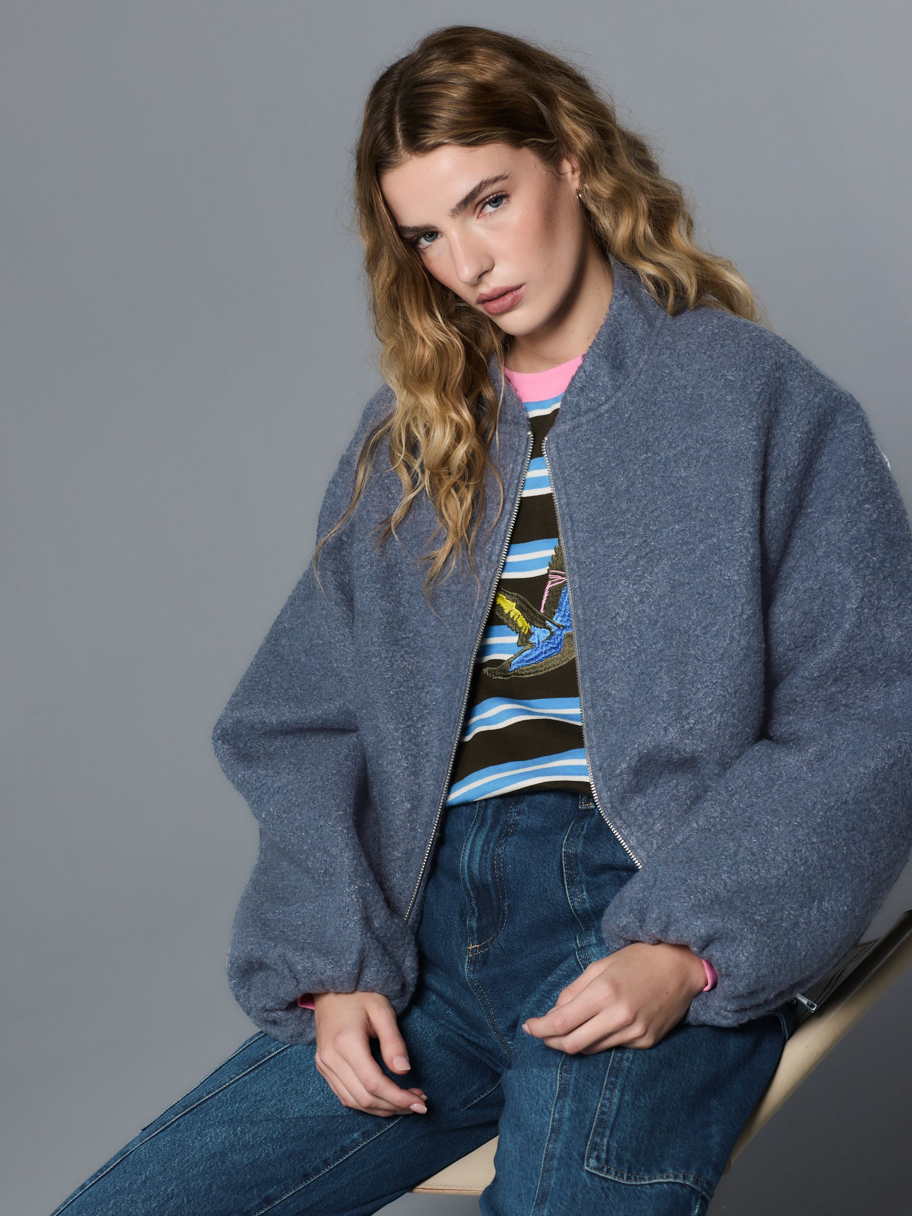 Buy Blue Coatigan Bomber Jacket from the Next UK online shop