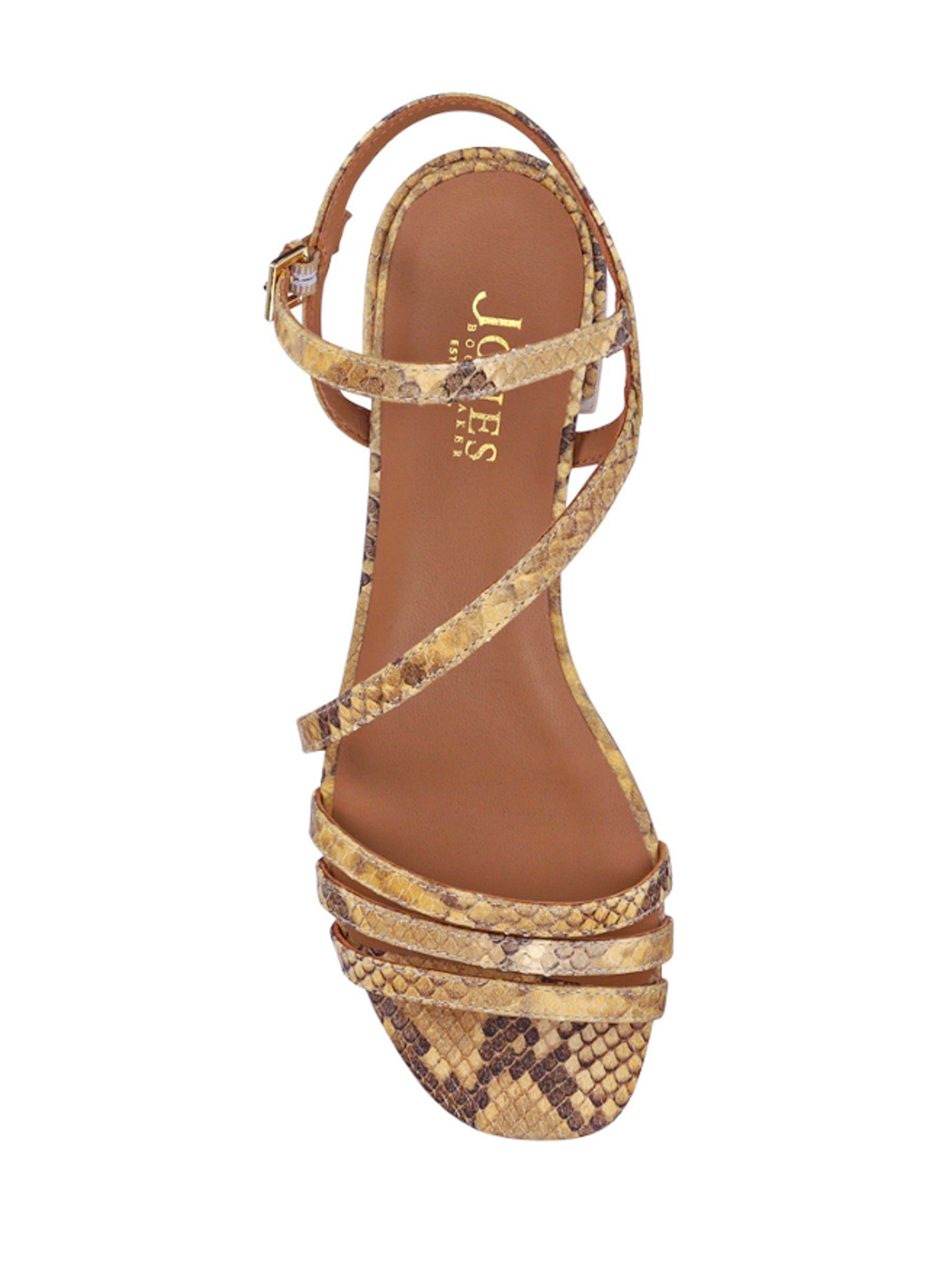 Buy Jones Bootmaker Snake Print Standard Fit Ginette Leather Sandals ...
