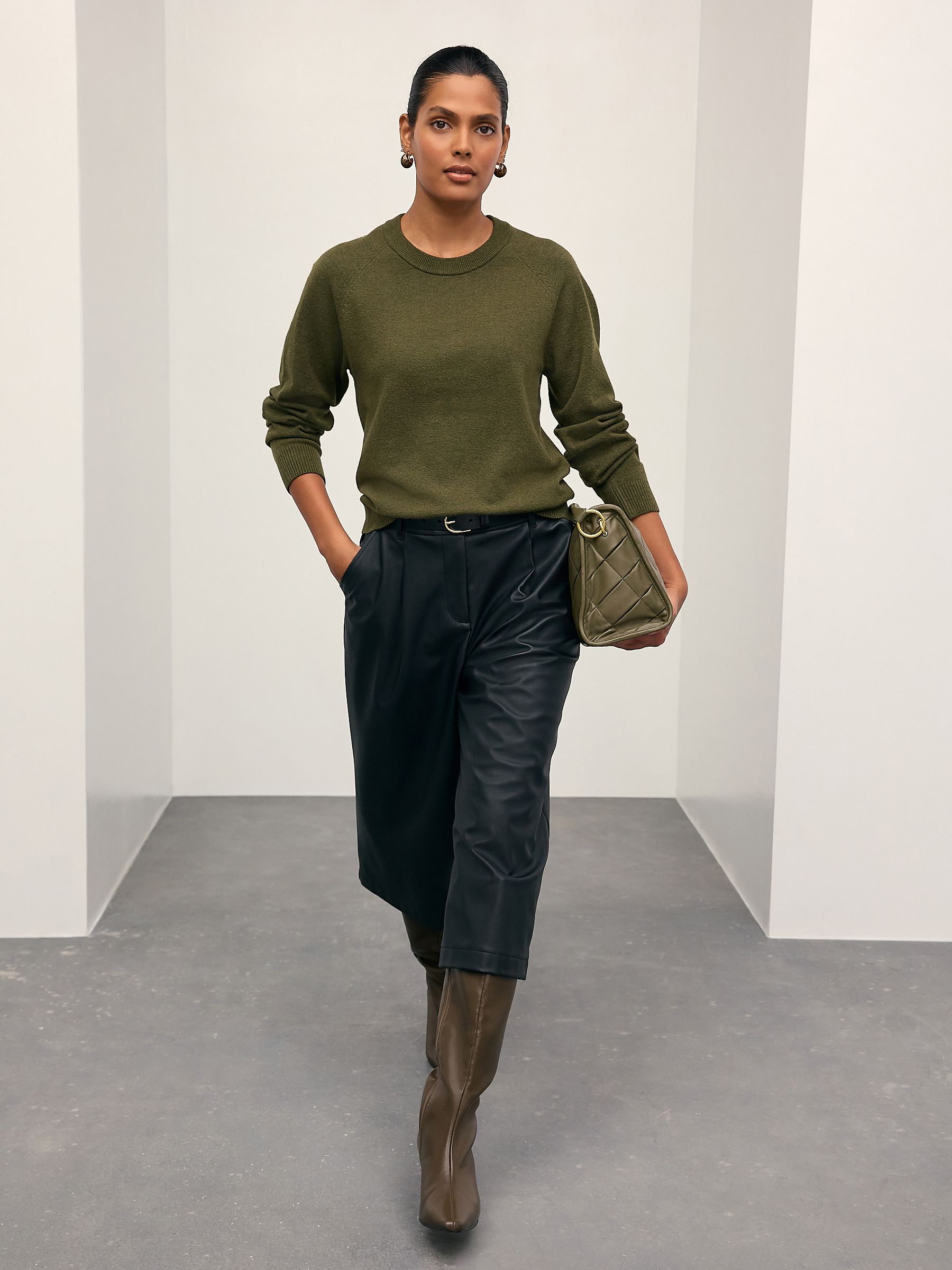 Buy Khaki Green Supersoft Crew Neck Long Sleeve Jumper from the Next UK ...