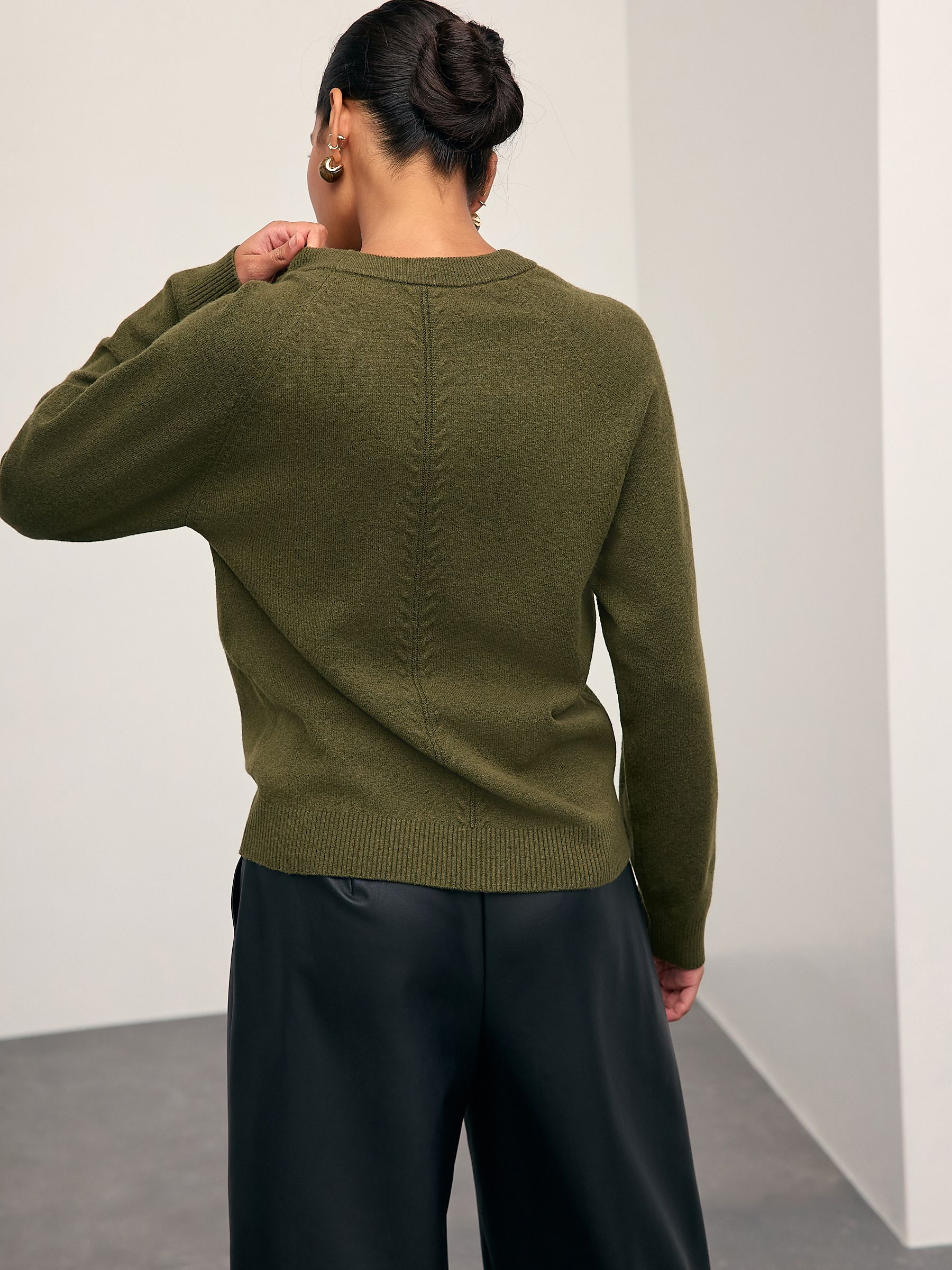 Buy Khaki Green Supersoft Crew Neck Long Sleeve Jumper from the Next UK ...