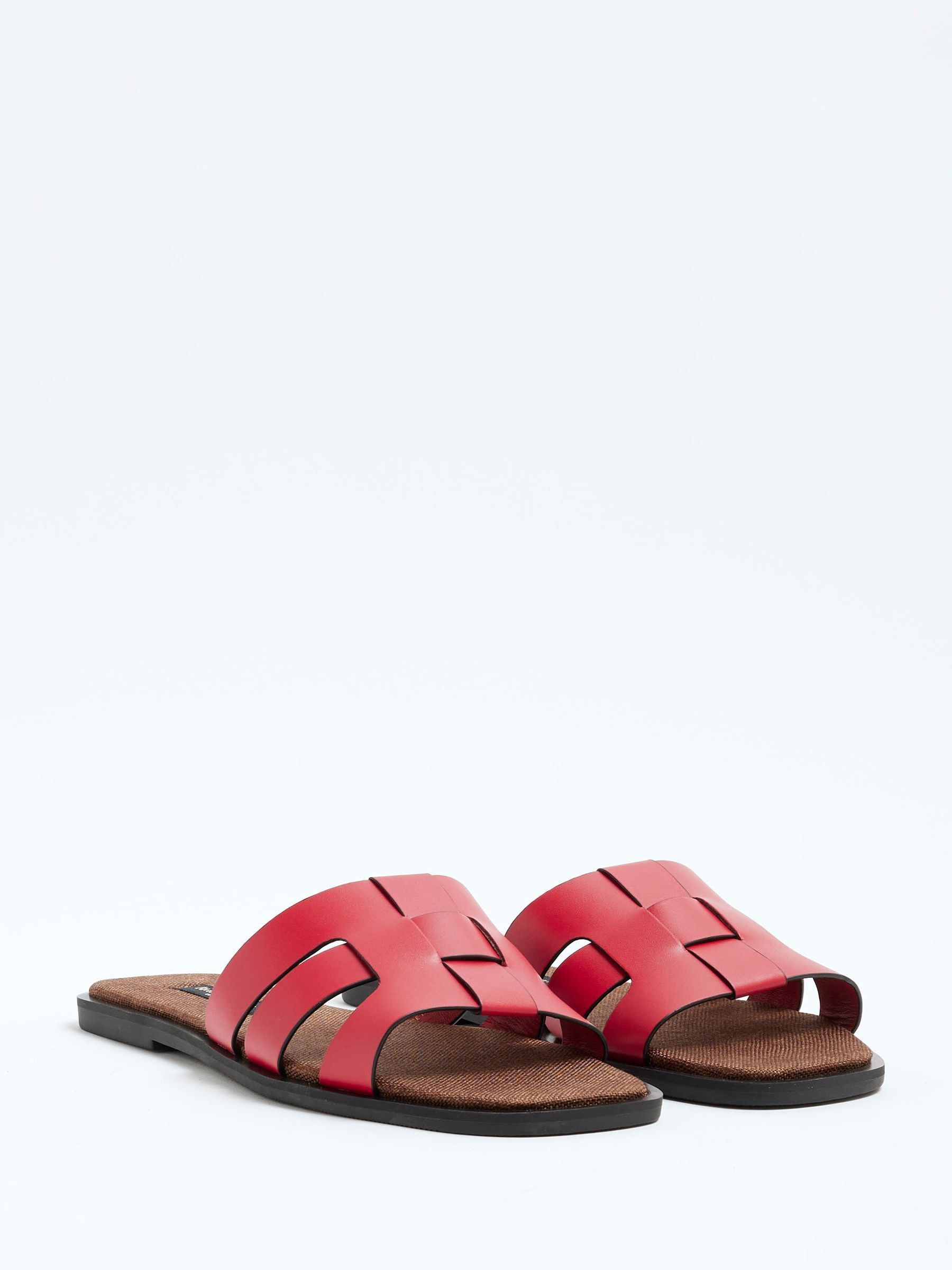 Buy River Island Red Weave Mules Flat Sandals from the Next UK online shop