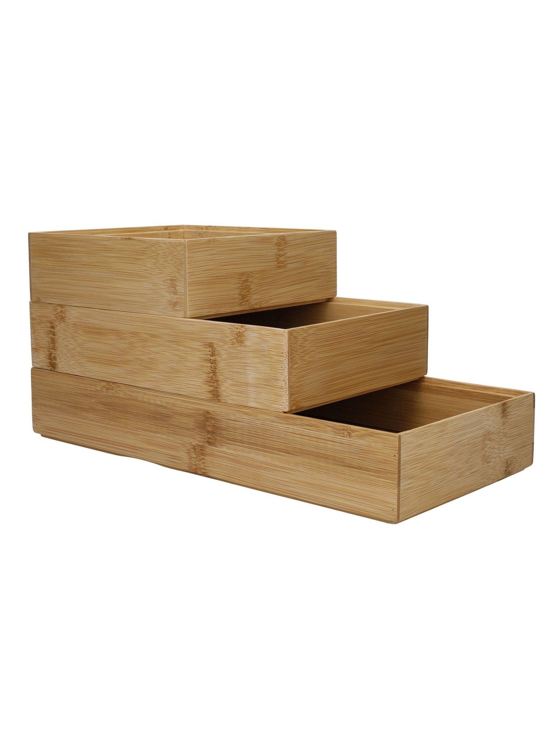 Buy COPCO Set of 3 Brown Stackable Drawer and Desk Organiser from the ...