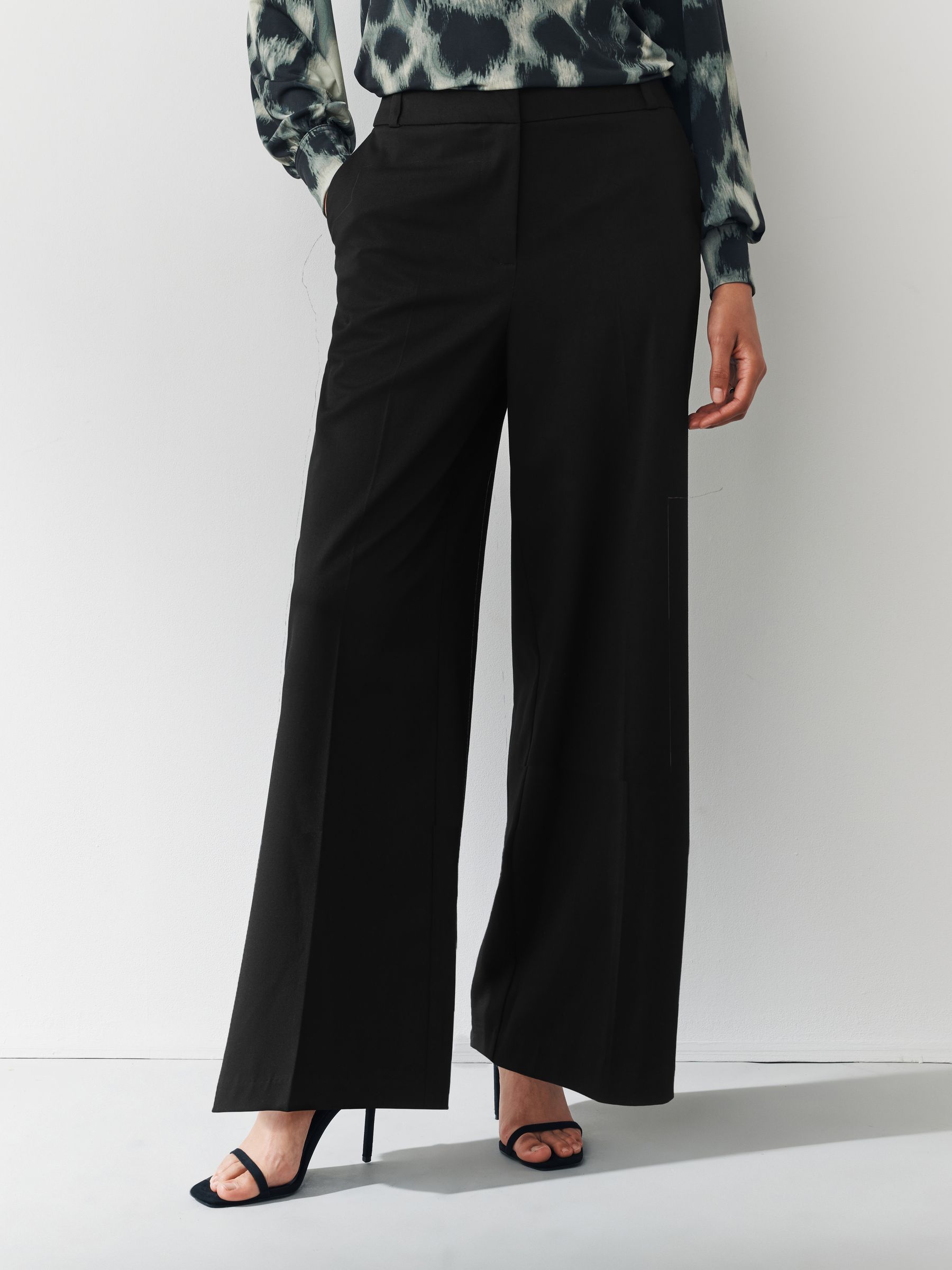 Buy Black Wide Leg Tailored Trousers from the Next UK online shop
