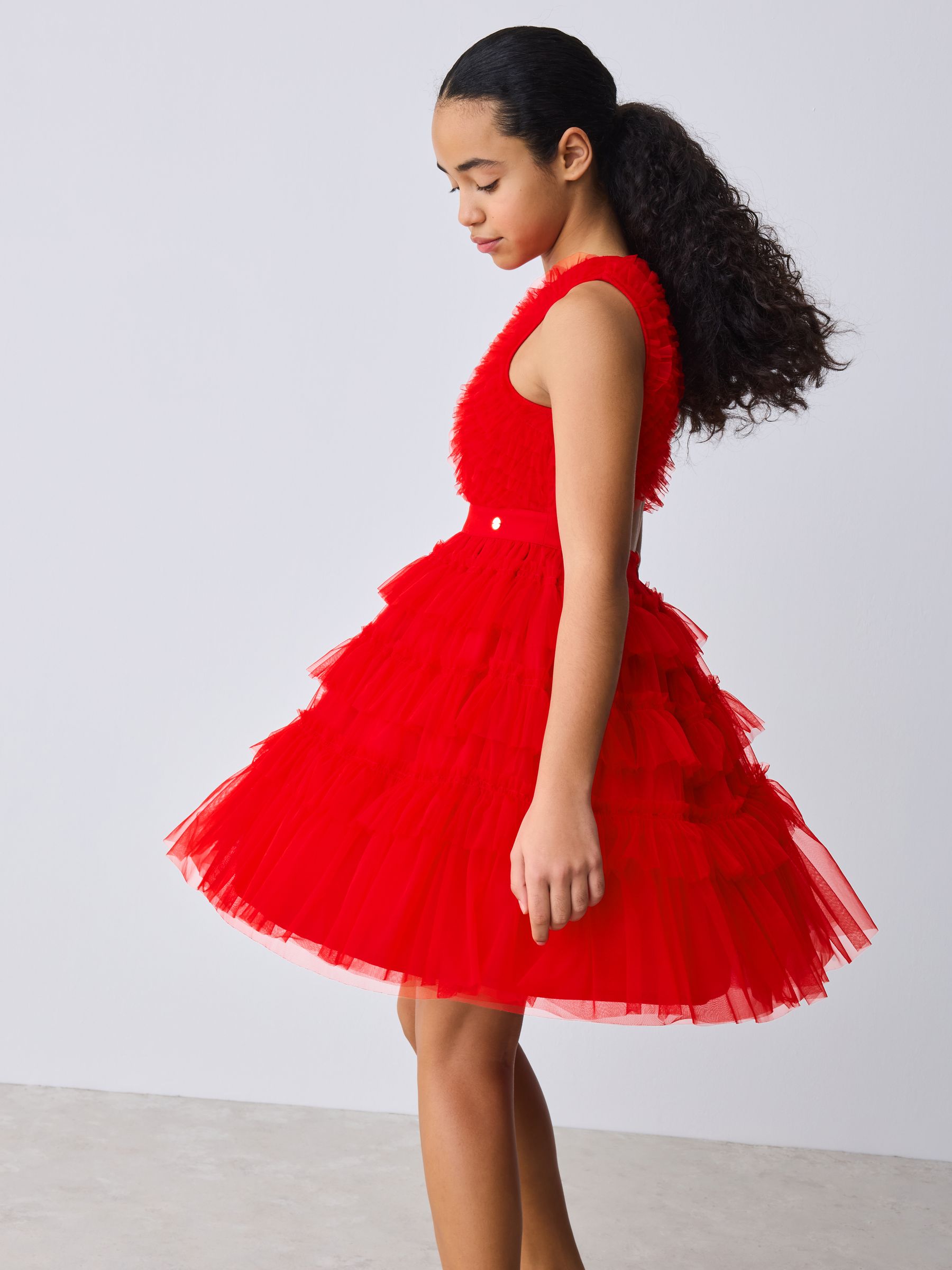 Buy Baker by Ted Baker Red Mesh Tiered Dress from Next Malta