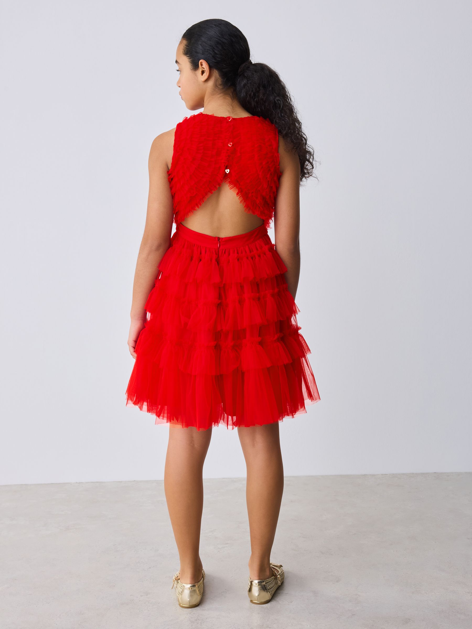 Buy Baker by Ted Baker Red Mesh Tiered Dress from Next Malta