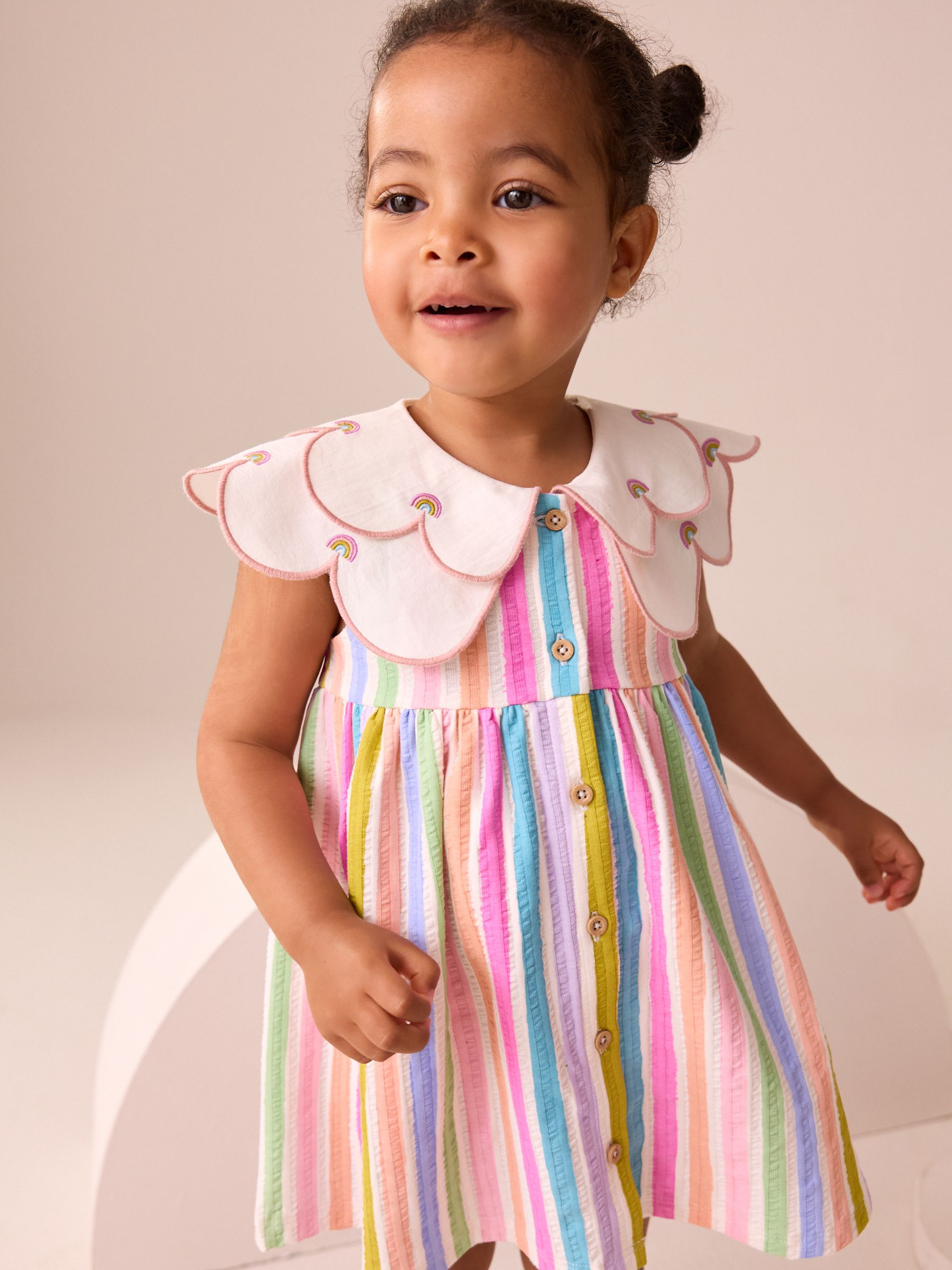 Buy Rainbow Collared Summer Dress (3mths-7yrs) from Next Saudi Arabia