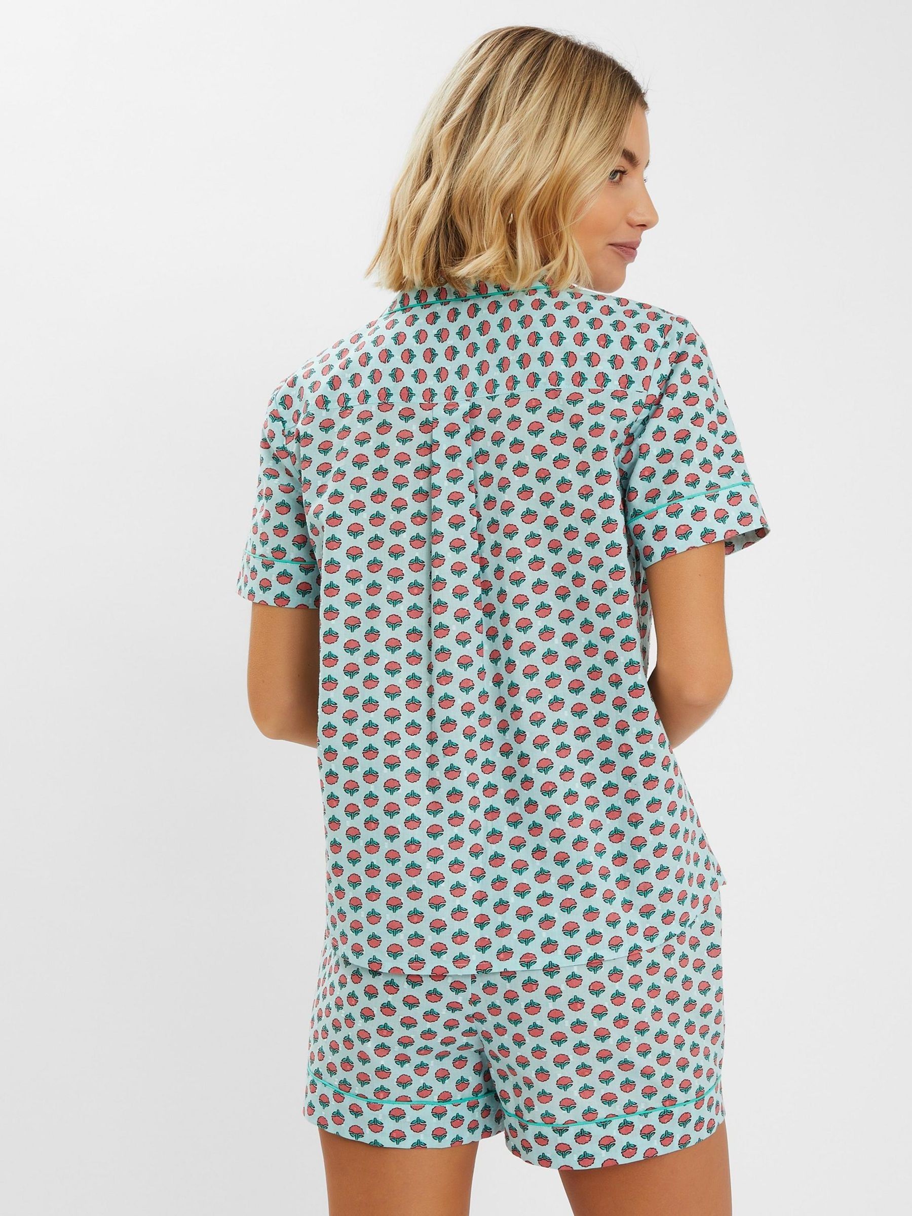 Buy Accessorize Blue Floral Print Short 100% Cotton Pyjamas Set from ...