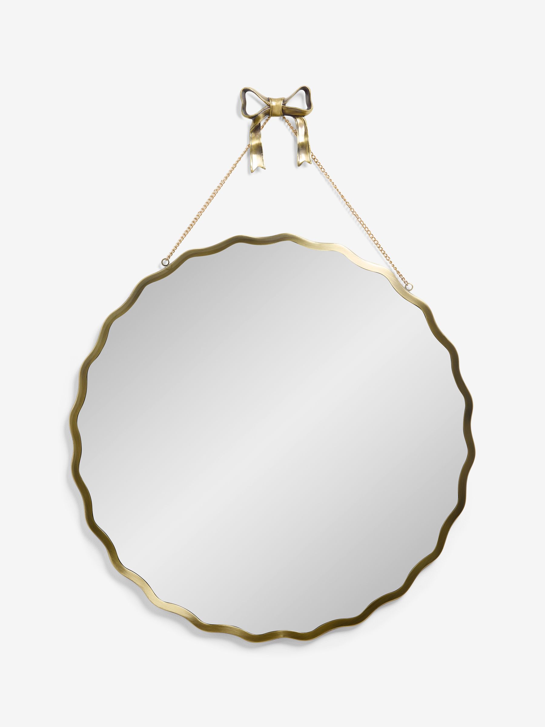 Buy Gold Bow Hanging Round Wall Mirror from the Next UK online shop