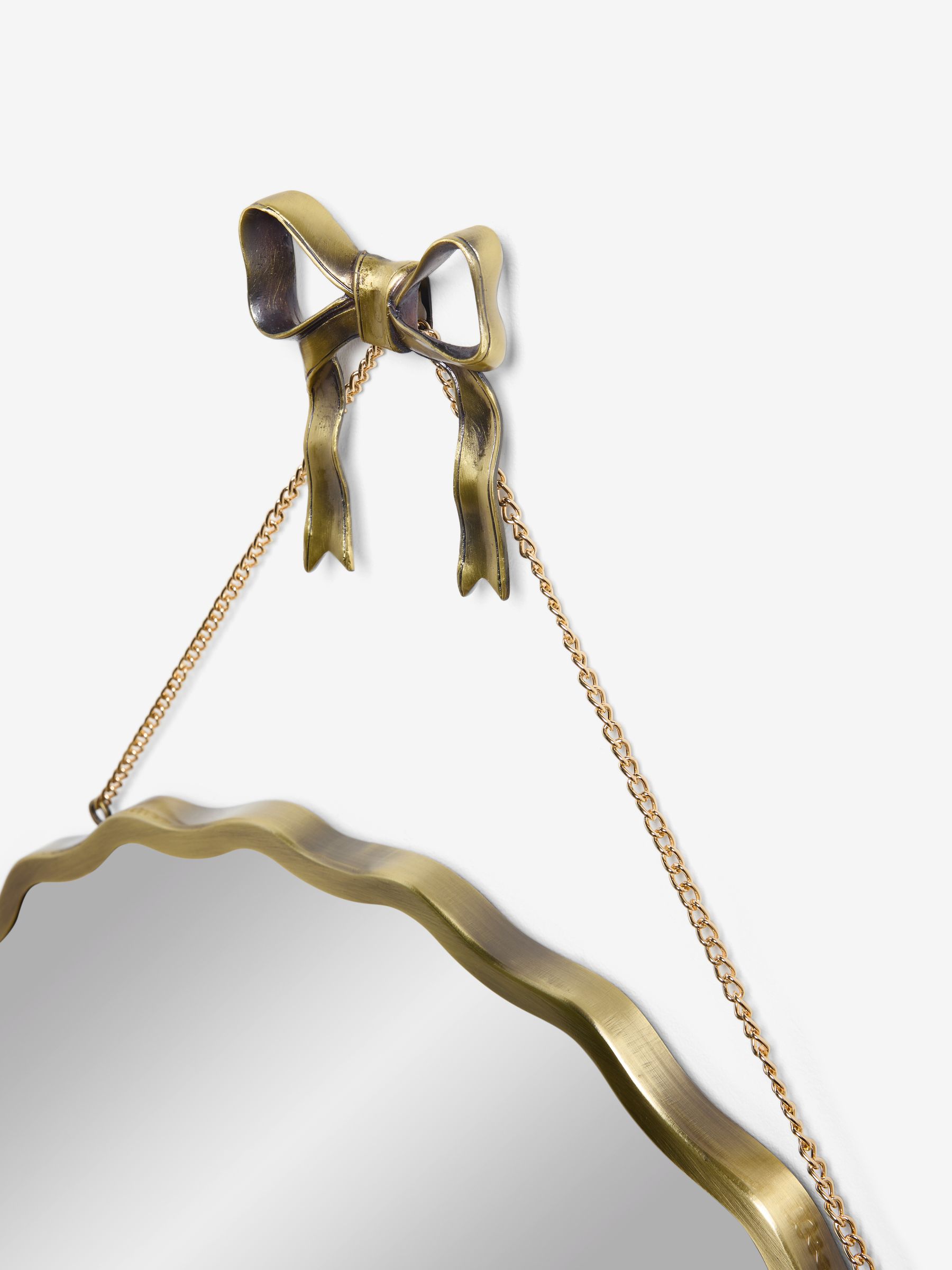 Buy Gold Bow Hanging Round Wall Mirror from the Next UK online shop