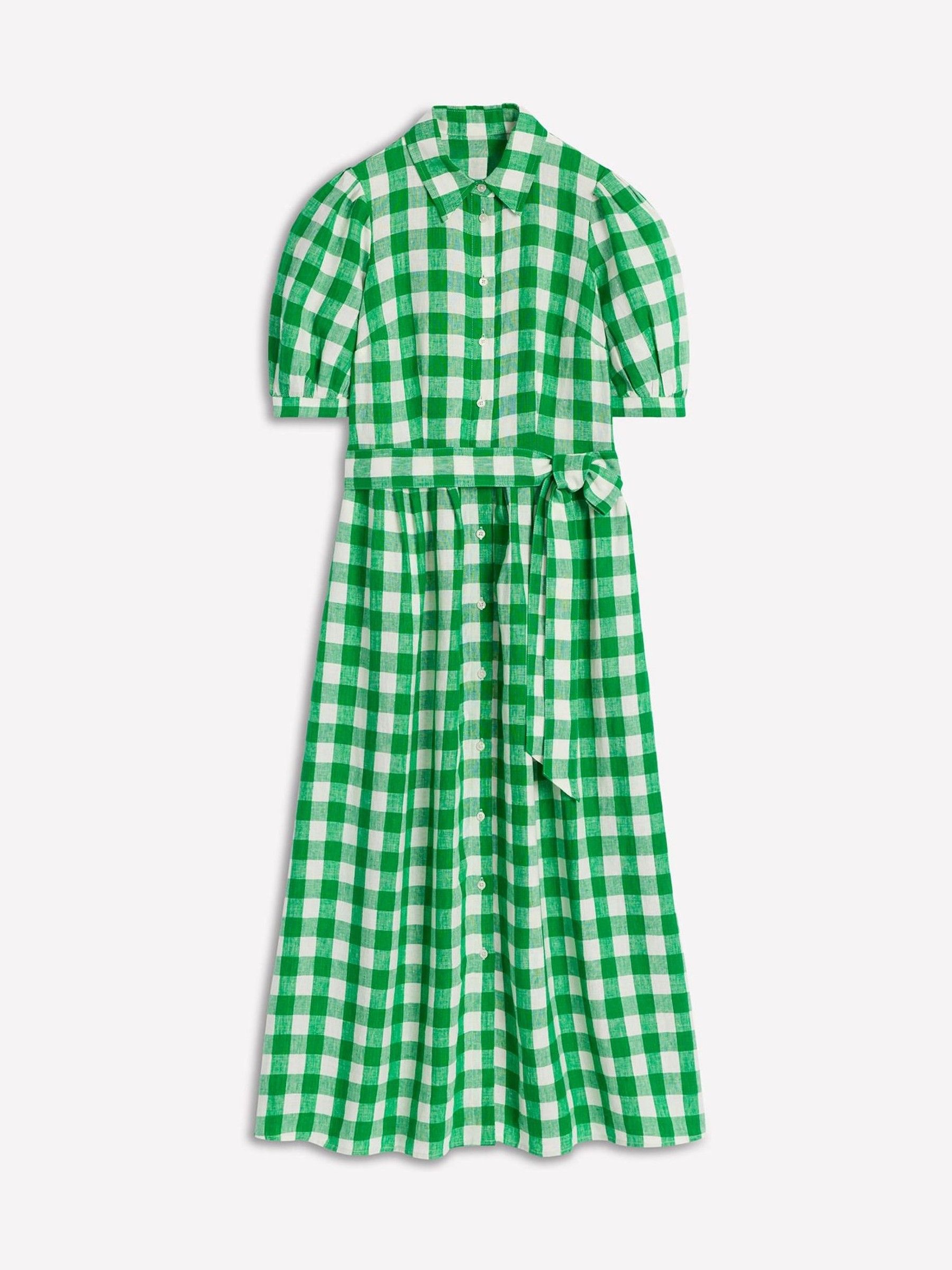 Buy Boden Green Alexa 100% Linen Maxi Shirt Dress from the Next UK ...