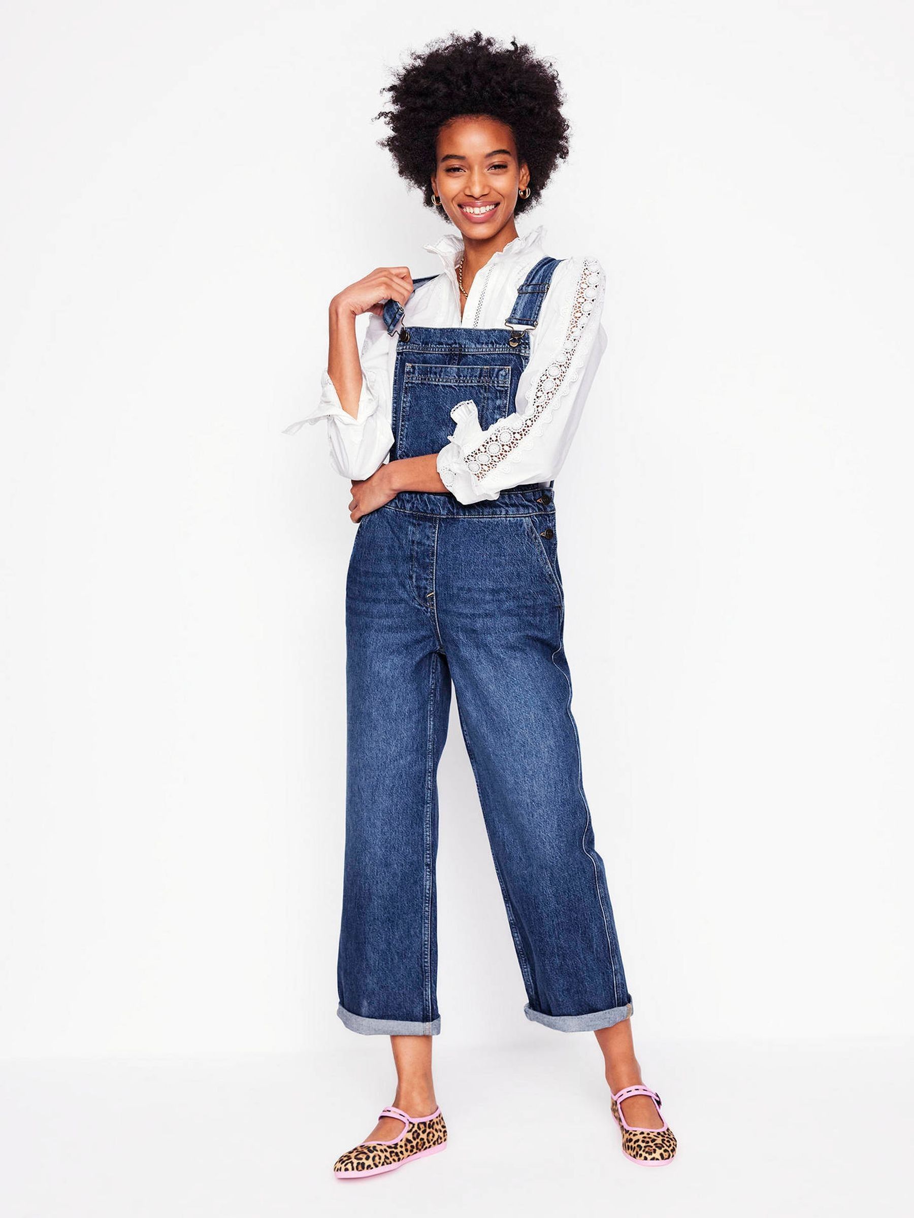 Buy Boden Blue Straight Leg Dungarees from the Next UK online shop