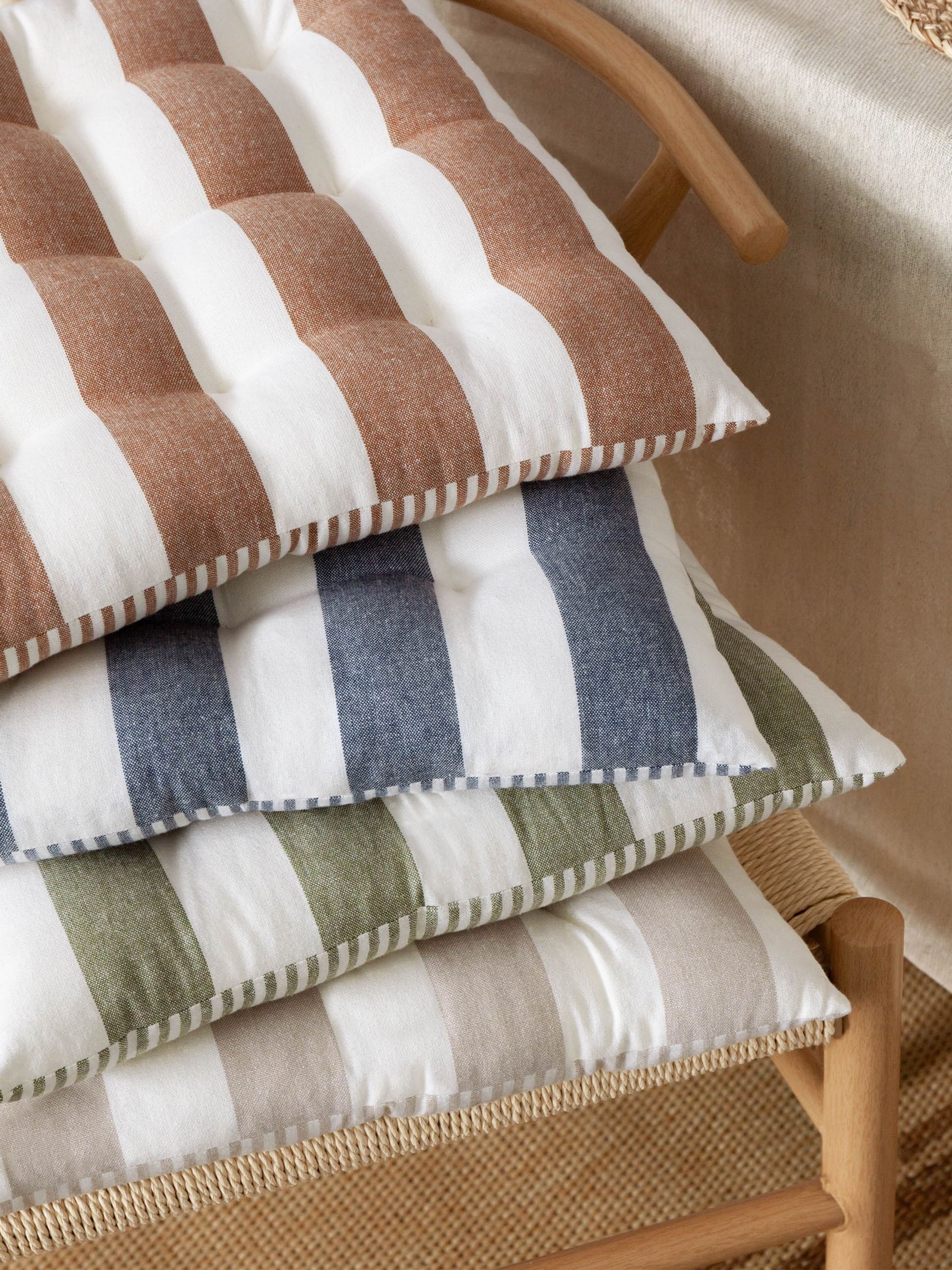 Buy Yard 2 Pack Navy Hayle Striped Cotton Seat Pads from the Next UK ...