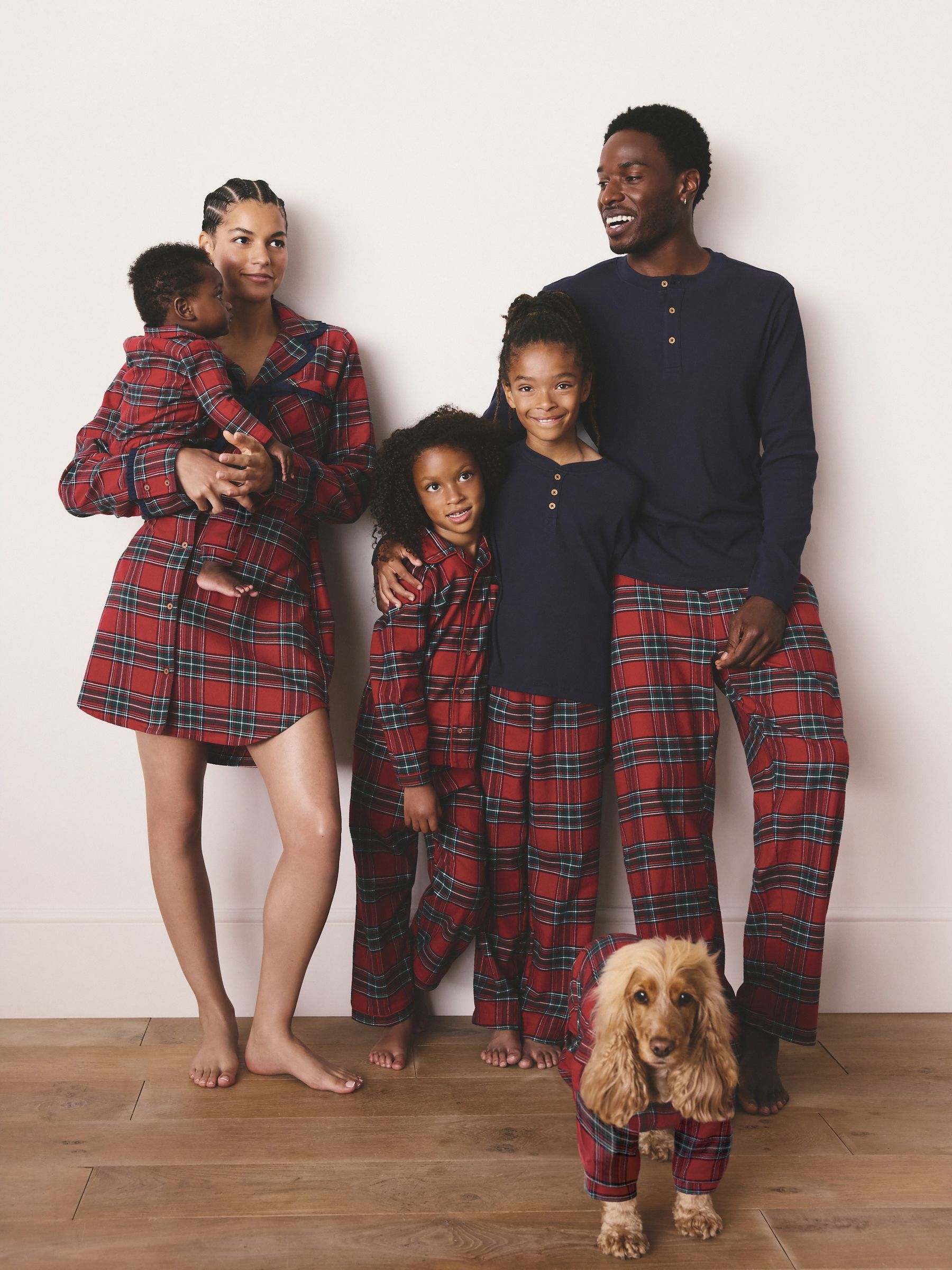 Buy Red Tartan Red Tartan Matching Family Christmas Pet Pyjamas from ...