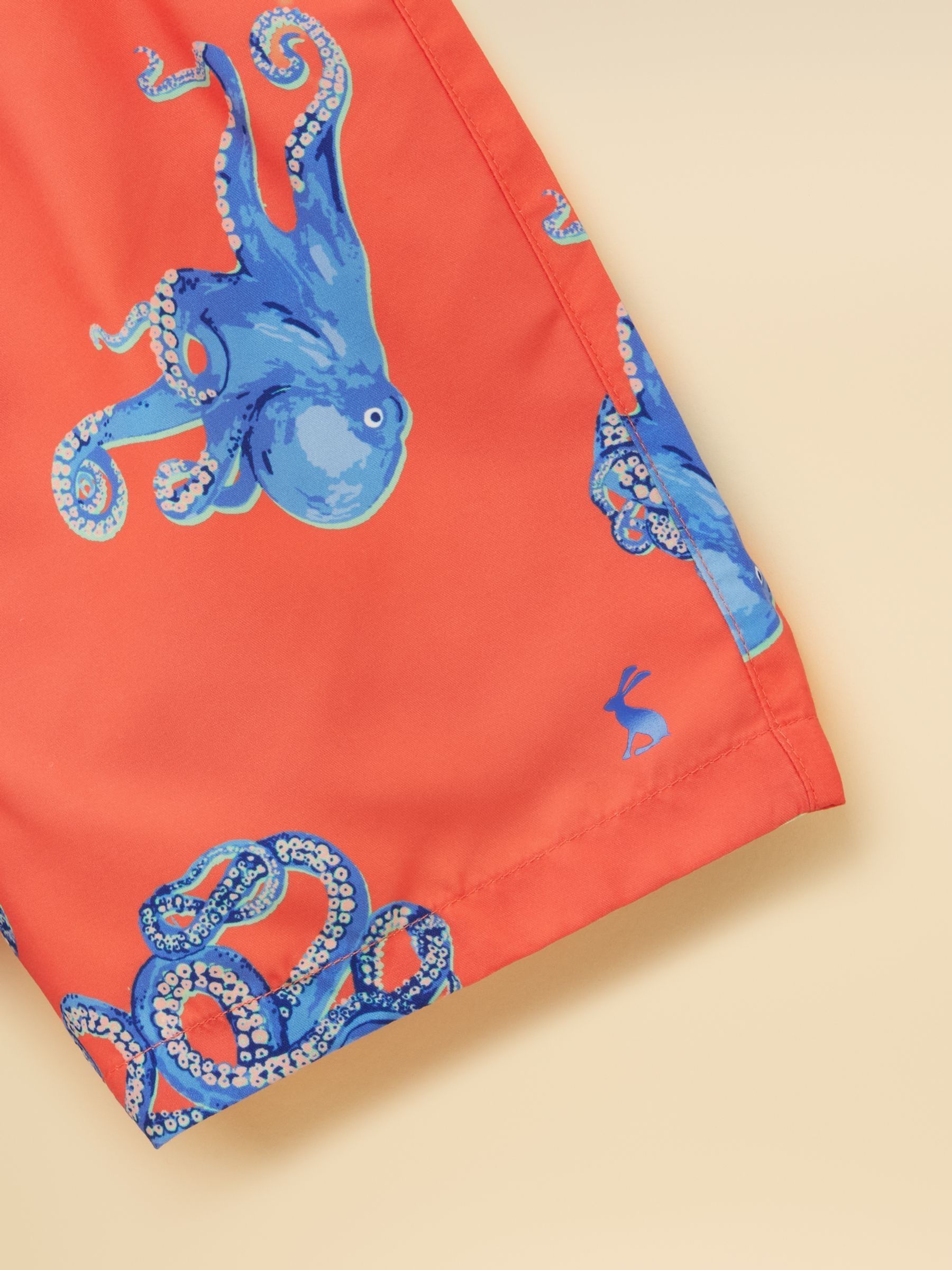 Buy Joules Boys' Ocean Orange Octopus Printed Swim Shorts from Next USA