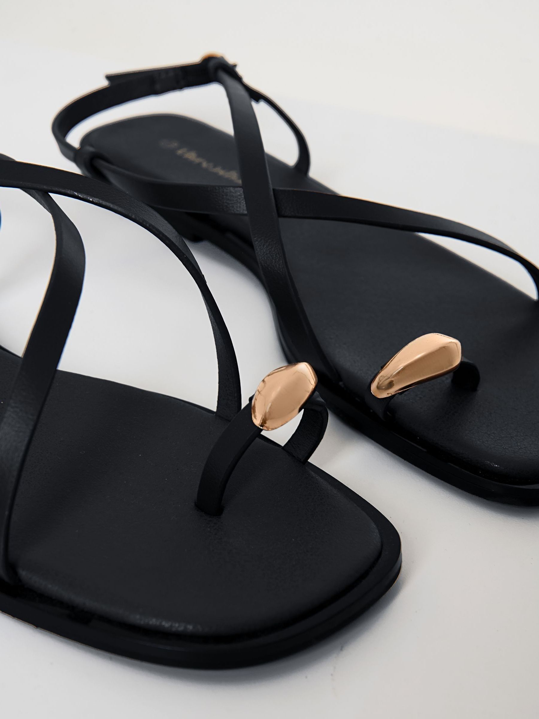 Buy Threadbare Black Back Strap Sandals from the Next UK online shop