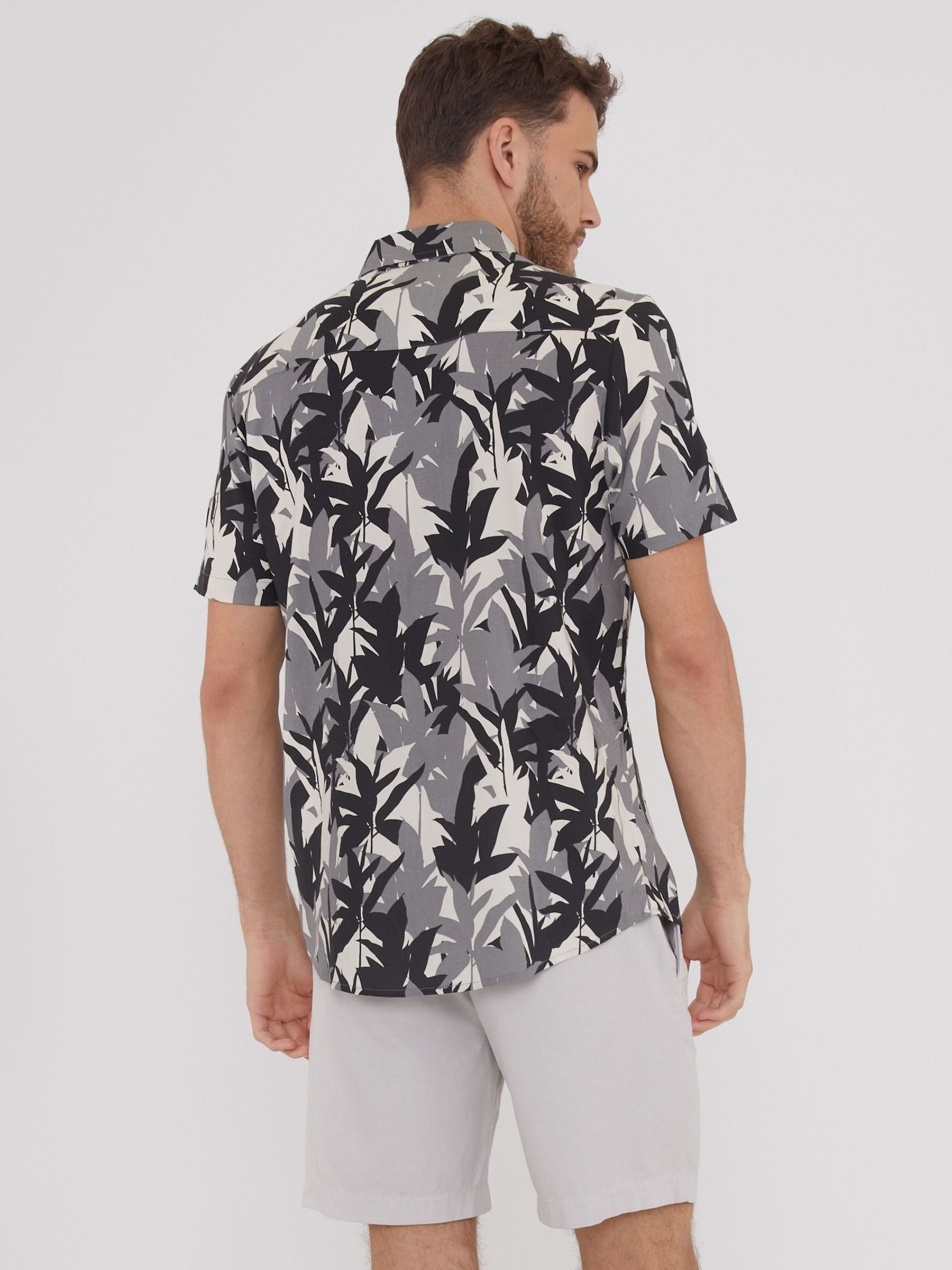 Buy Threadbare Black/White Print Short Sleeve Shirt from the Next UK ...