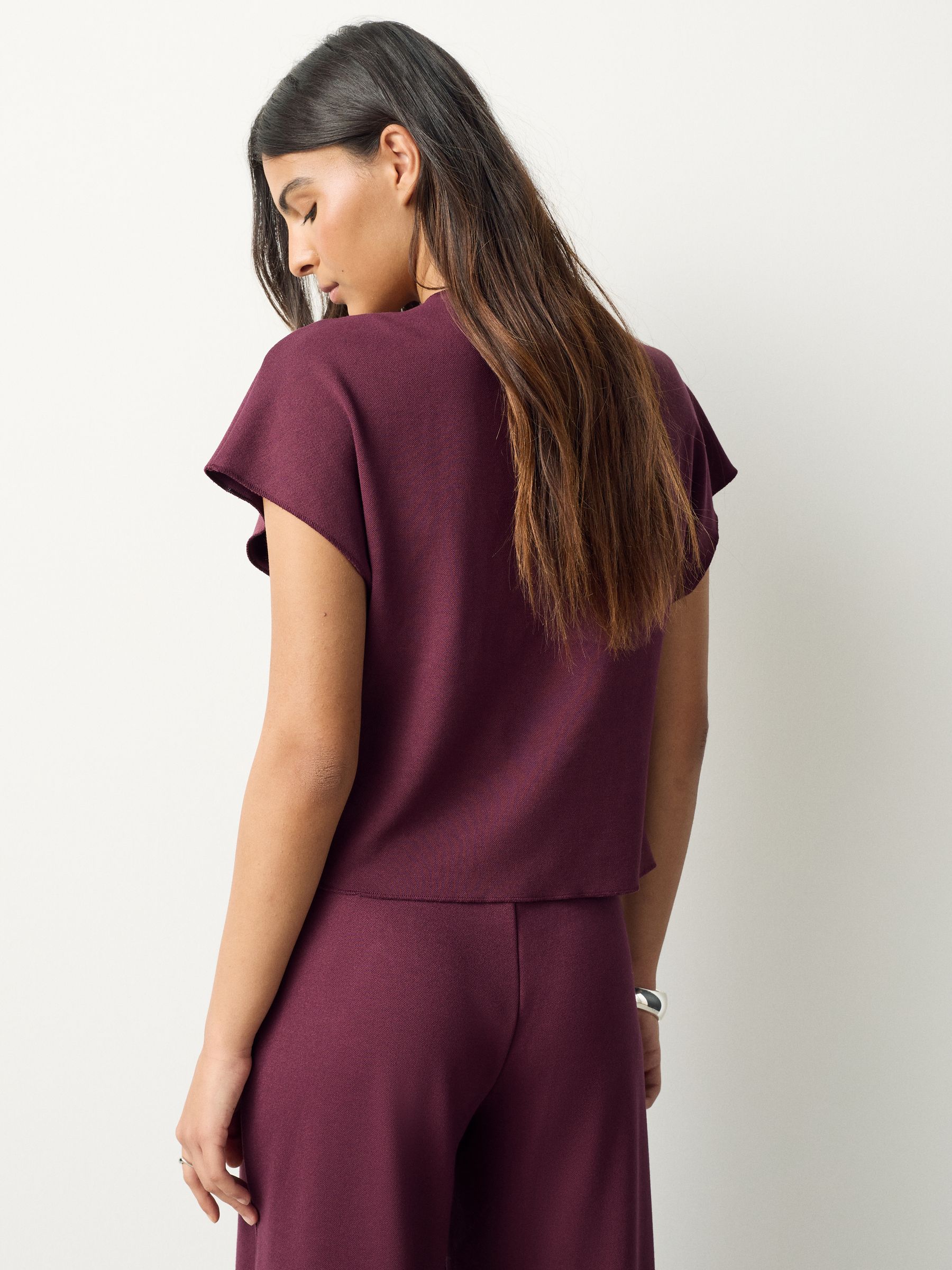 Buy Burgundy Red Hardware V-Neck Short Sleeved Waist Coat from the Next ...