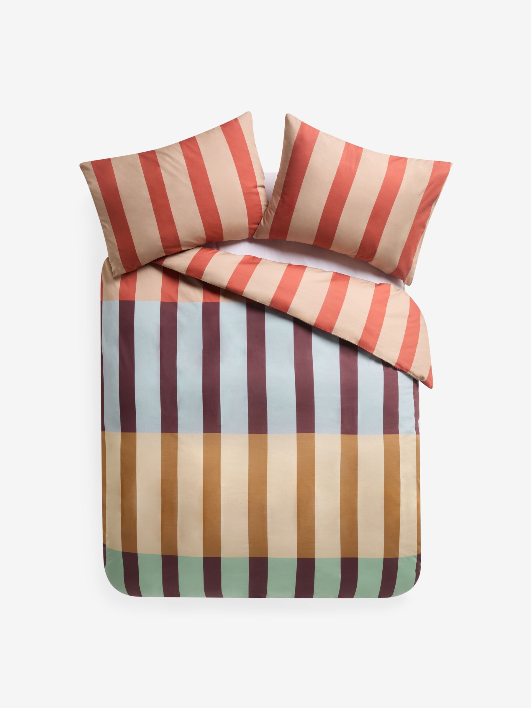 Buy MADE.COM Rust Terri 180 Thread Count Duvet Cover and Pillowcase Set ...