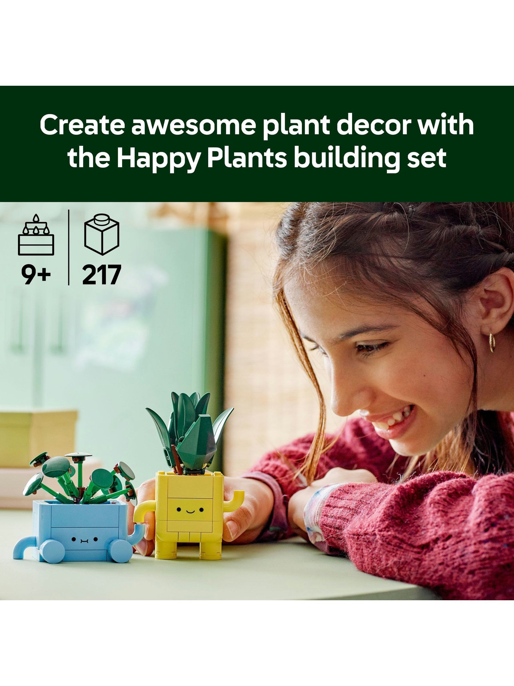 Buy LEGO Botanicals Happy Plants Home Decor Building Set 10349 from the ...