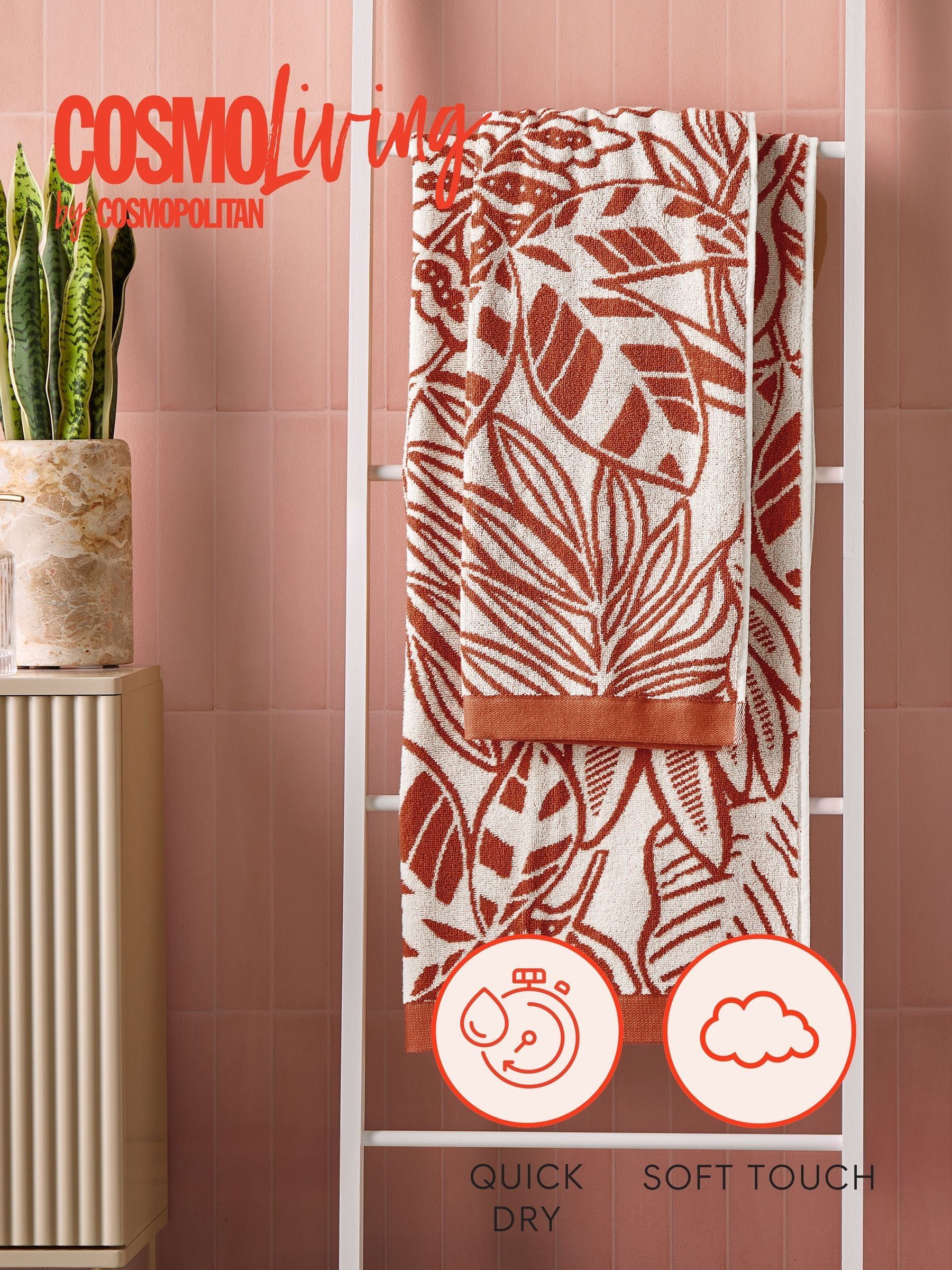 Buy Cosmo Living 4 Pack Floral Design Floral Design Towel Bale from the ...