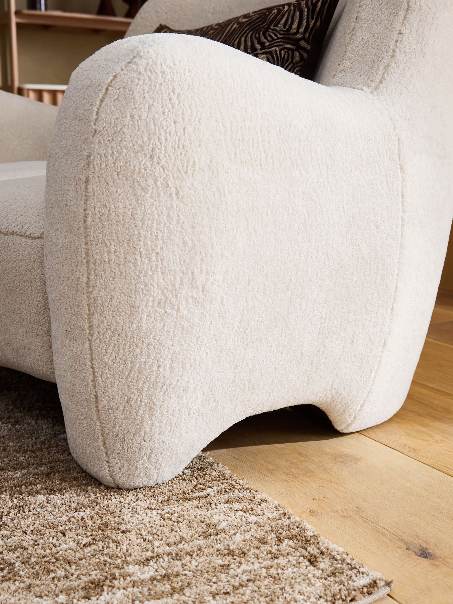 Buy Teddy Shearling Natural Fergus Snuggle Chair from the Next UK ...