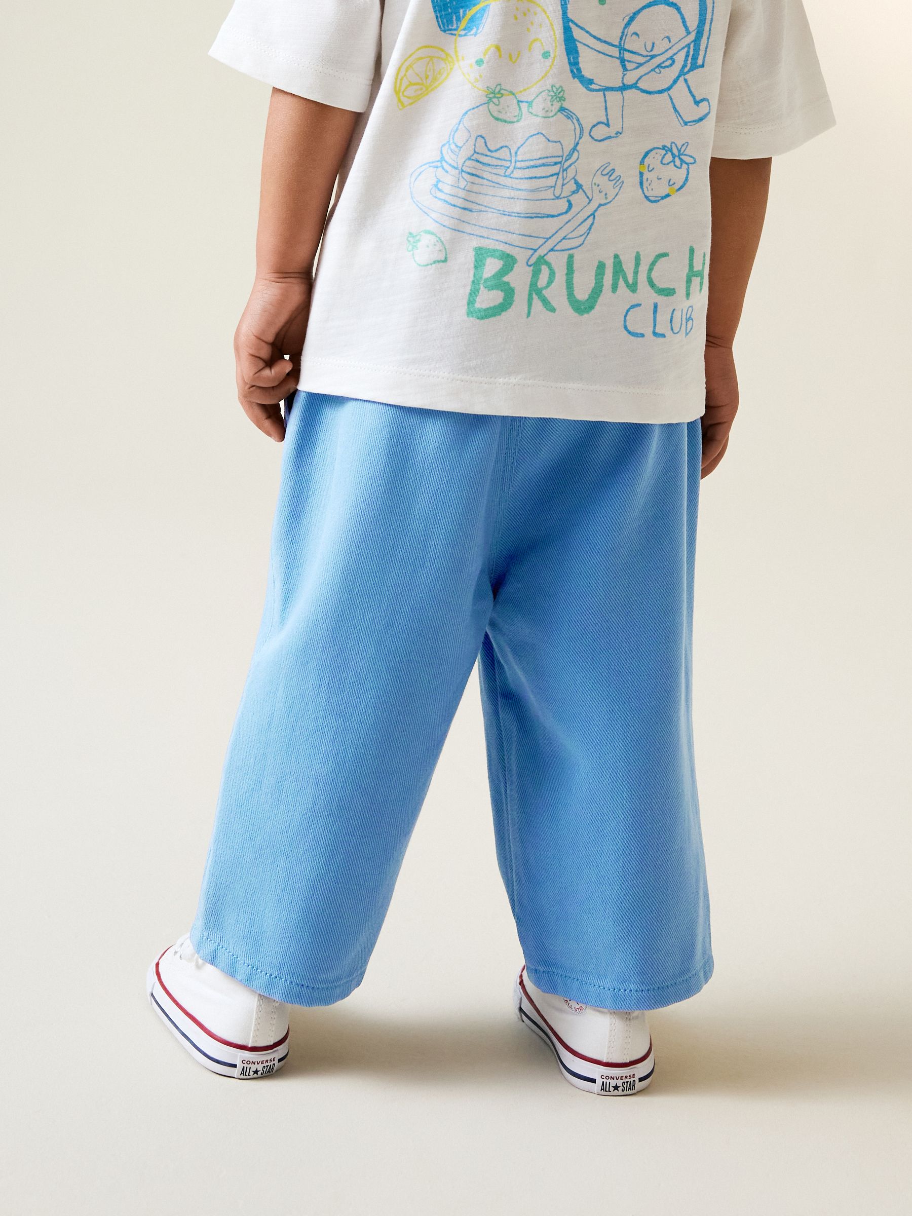 Buy Blue - Pull On Wide Trousers (3mths-7yrs) from Next Hong Kong