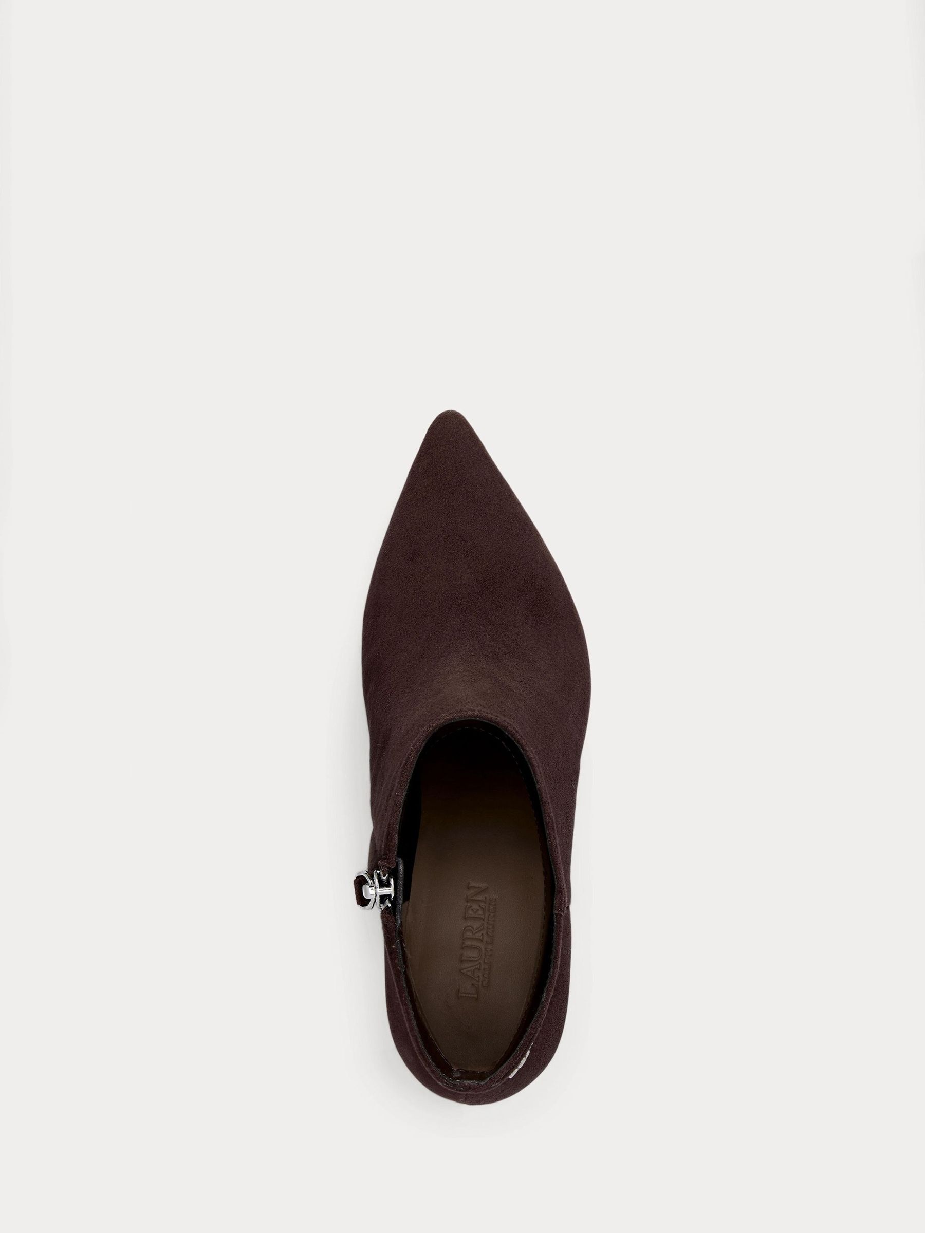 Buy Lauren Ralph Lauren Brown Mckay Suede Bootie Heels from Next Denmark